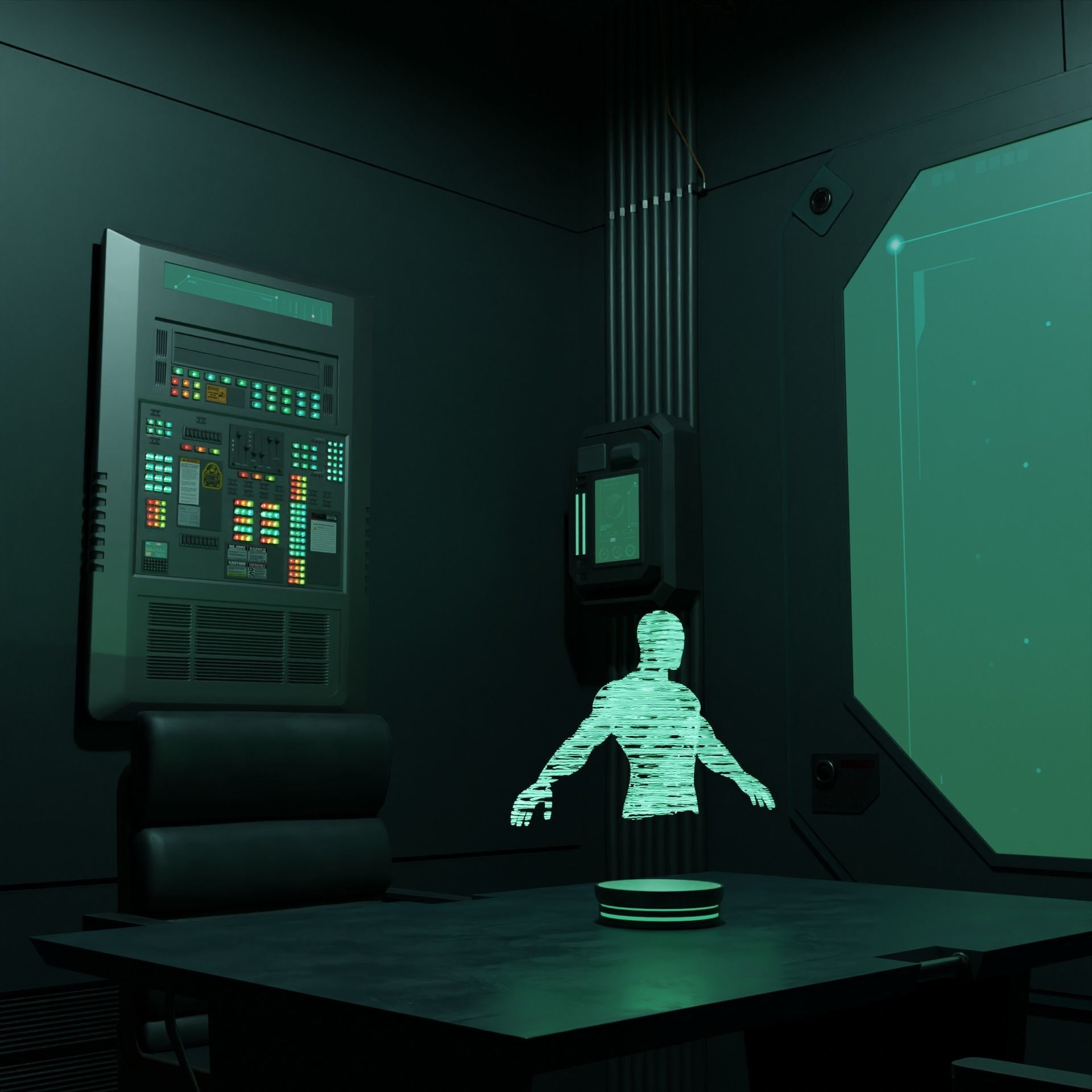 Futuristic Interrogation Room 3D model | CGTrader
