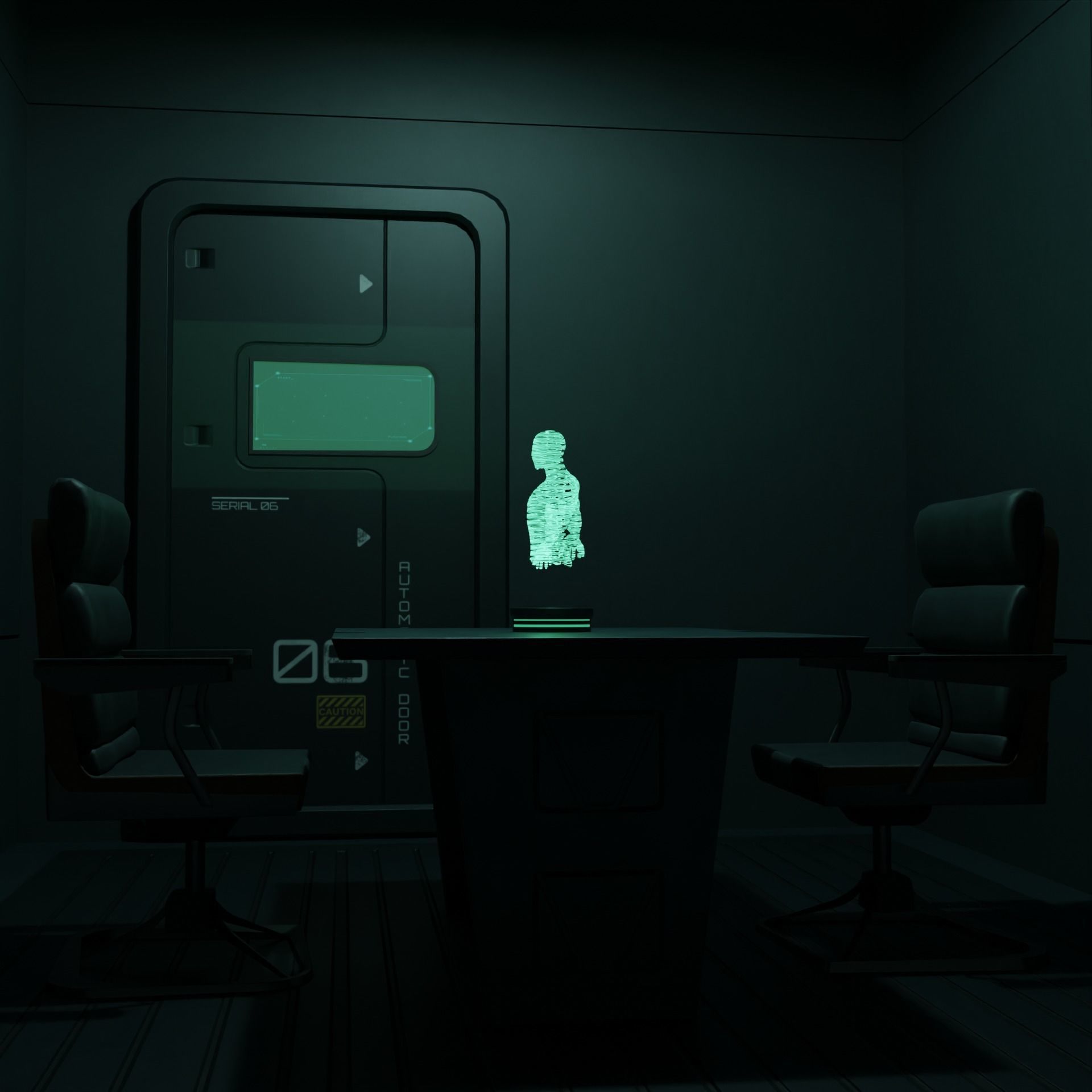 Futuristic Interrogation Room 3D model | CGTrader