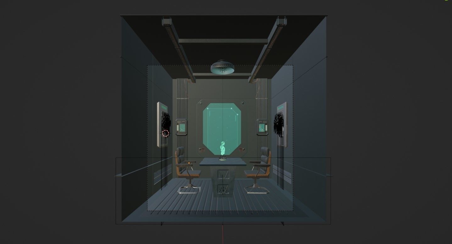Futuristic Interrogation Room 3D model | CGTrader