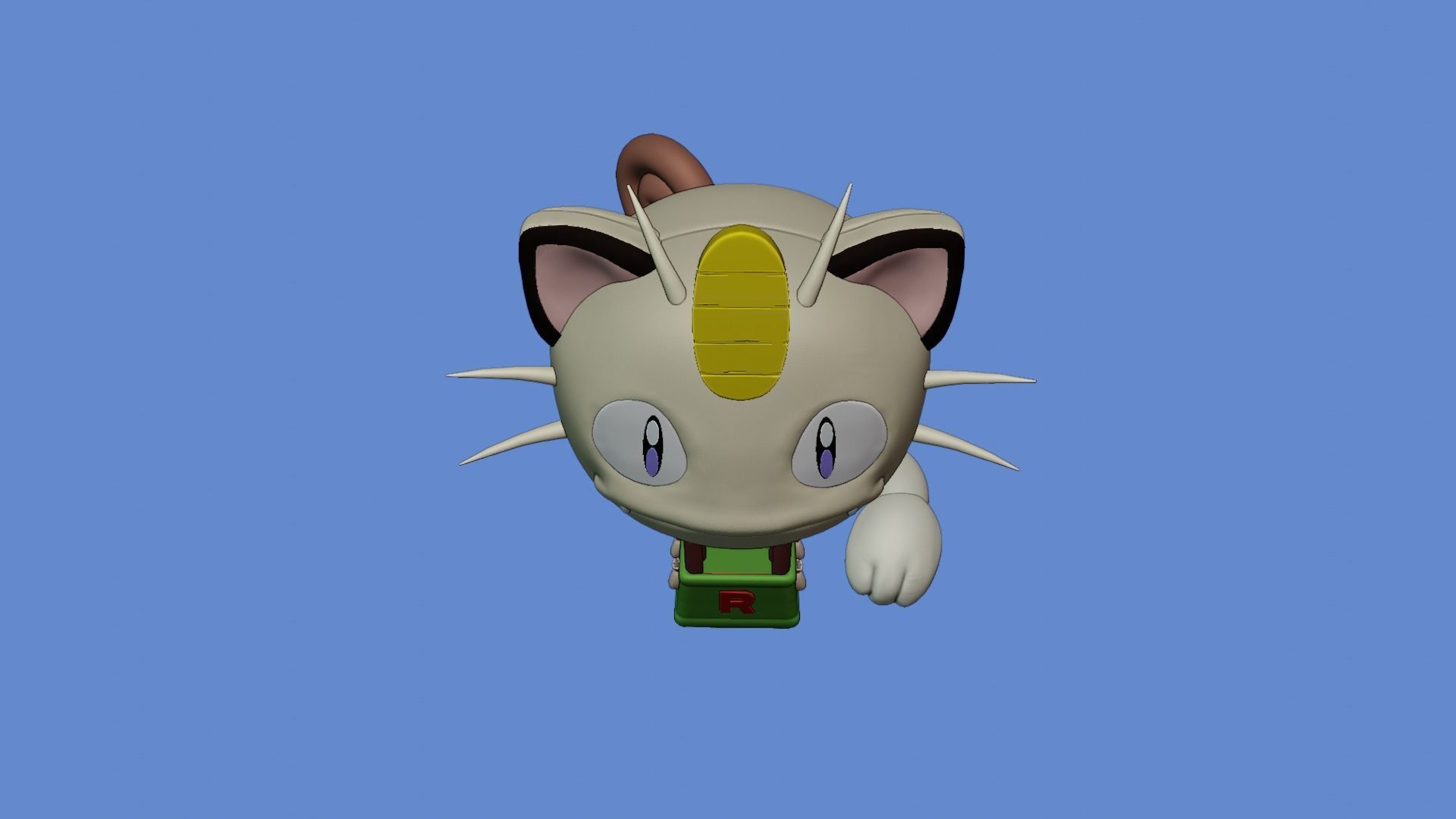 MEOWTH BALLOON ROCKET TEAM POKEMON 3D model 3D printable | CGTrader