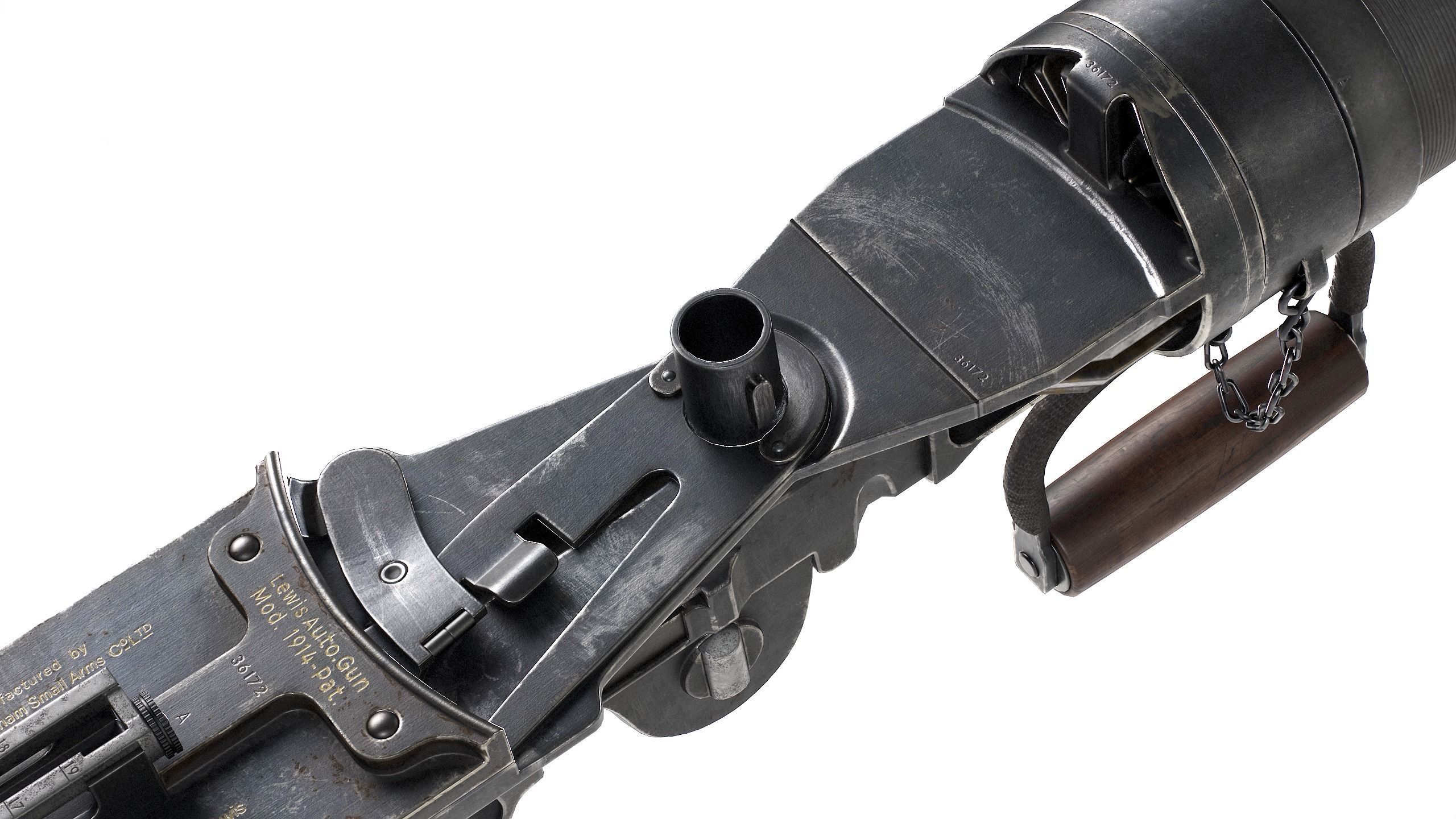 3D model PBR British Lewis Machine Gun VR / AR / low-poly | CGTrader