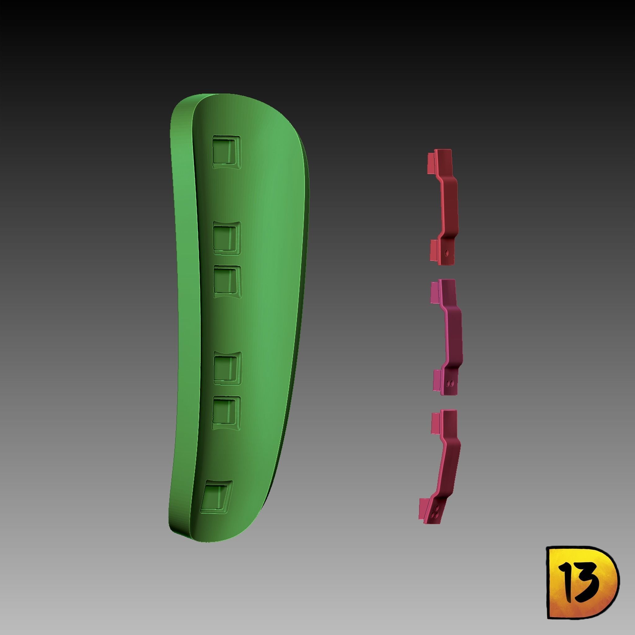 Link Arm Guard 3D model 3D printable | CGTrader