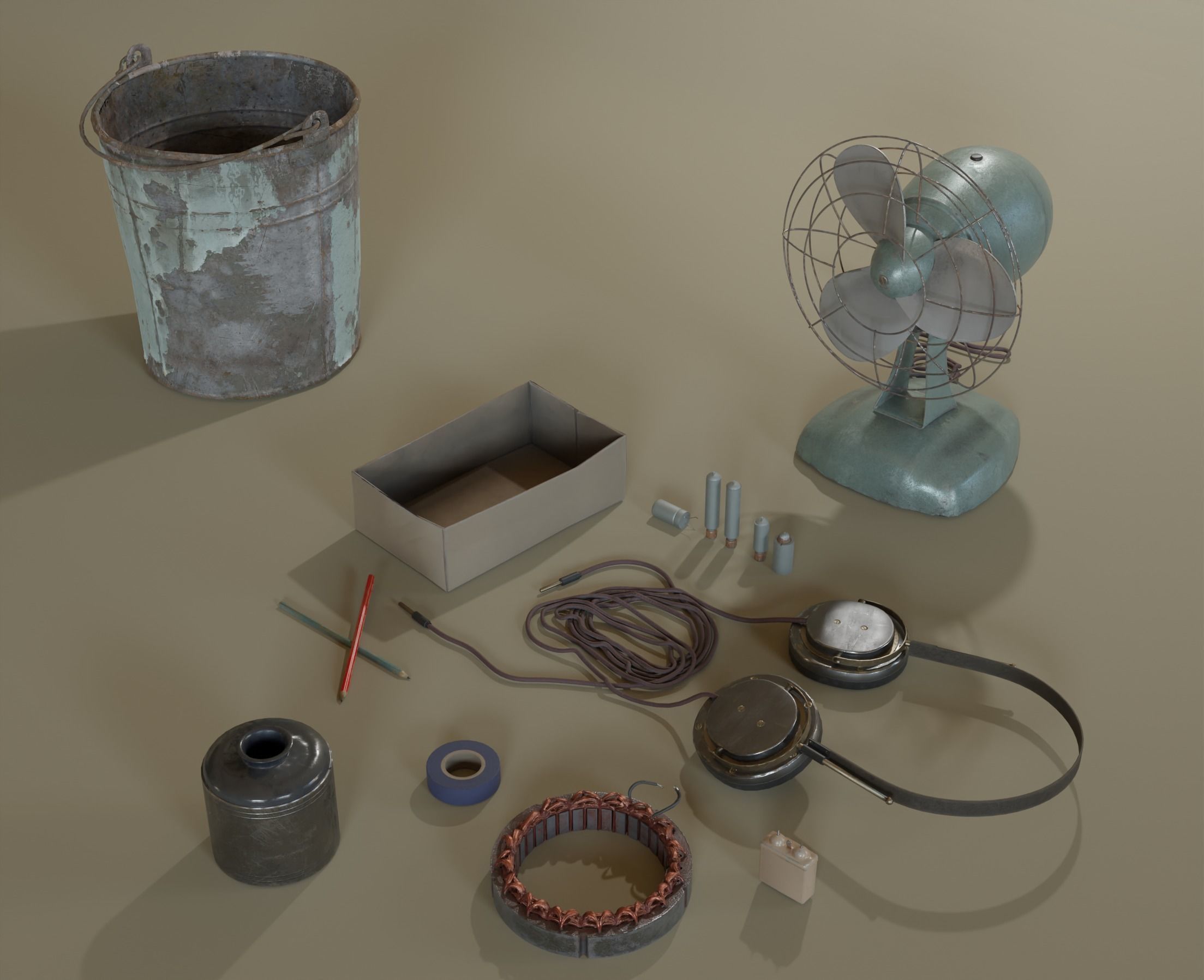 3D model Room props pack VR / AR / low-poly | CGTrader