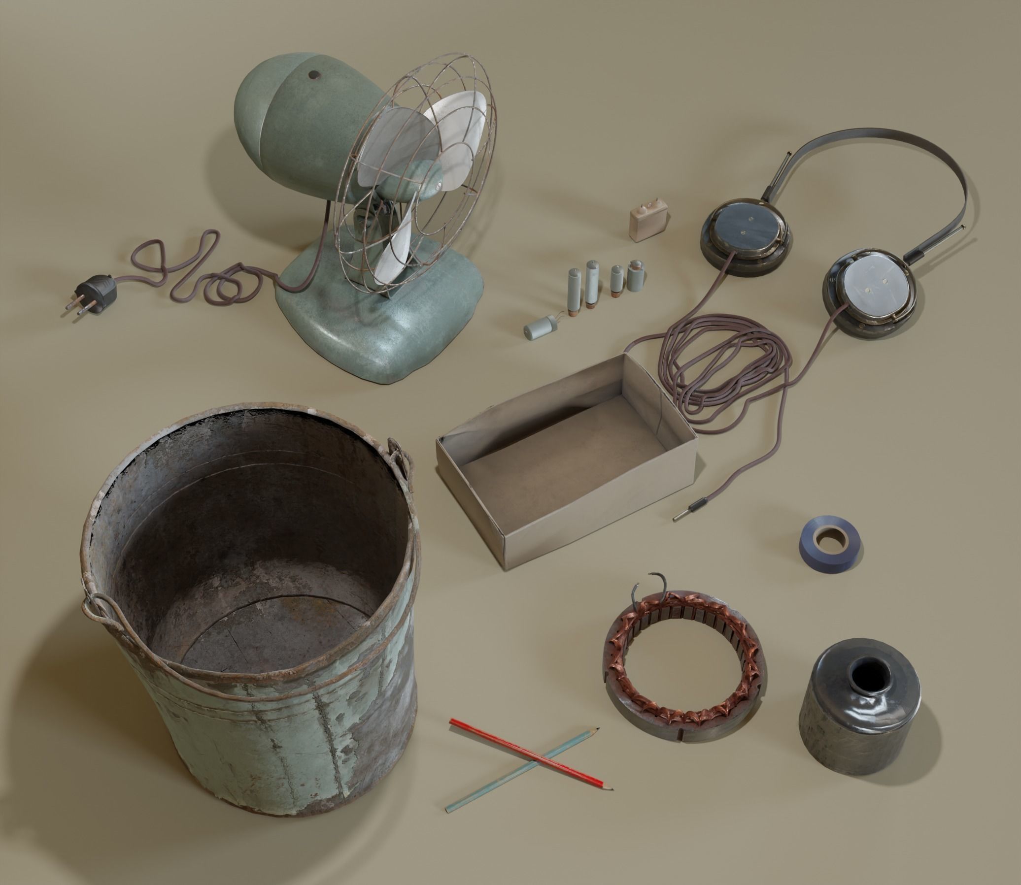 3D model Room props pack VR / AR / low-poly | CGTrader
