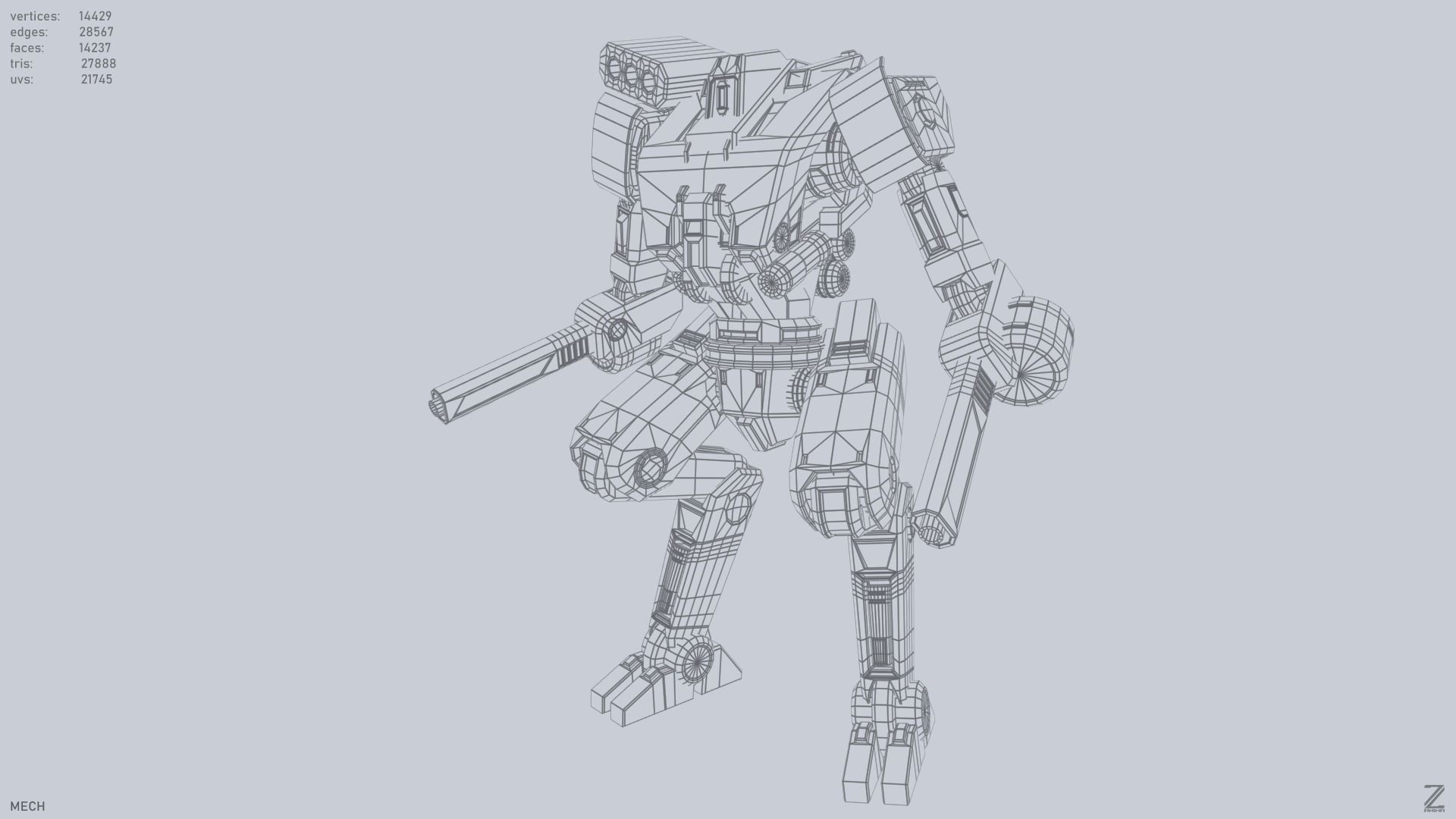 3D model Mech 01 VR / AR / low-poly | CGTrader