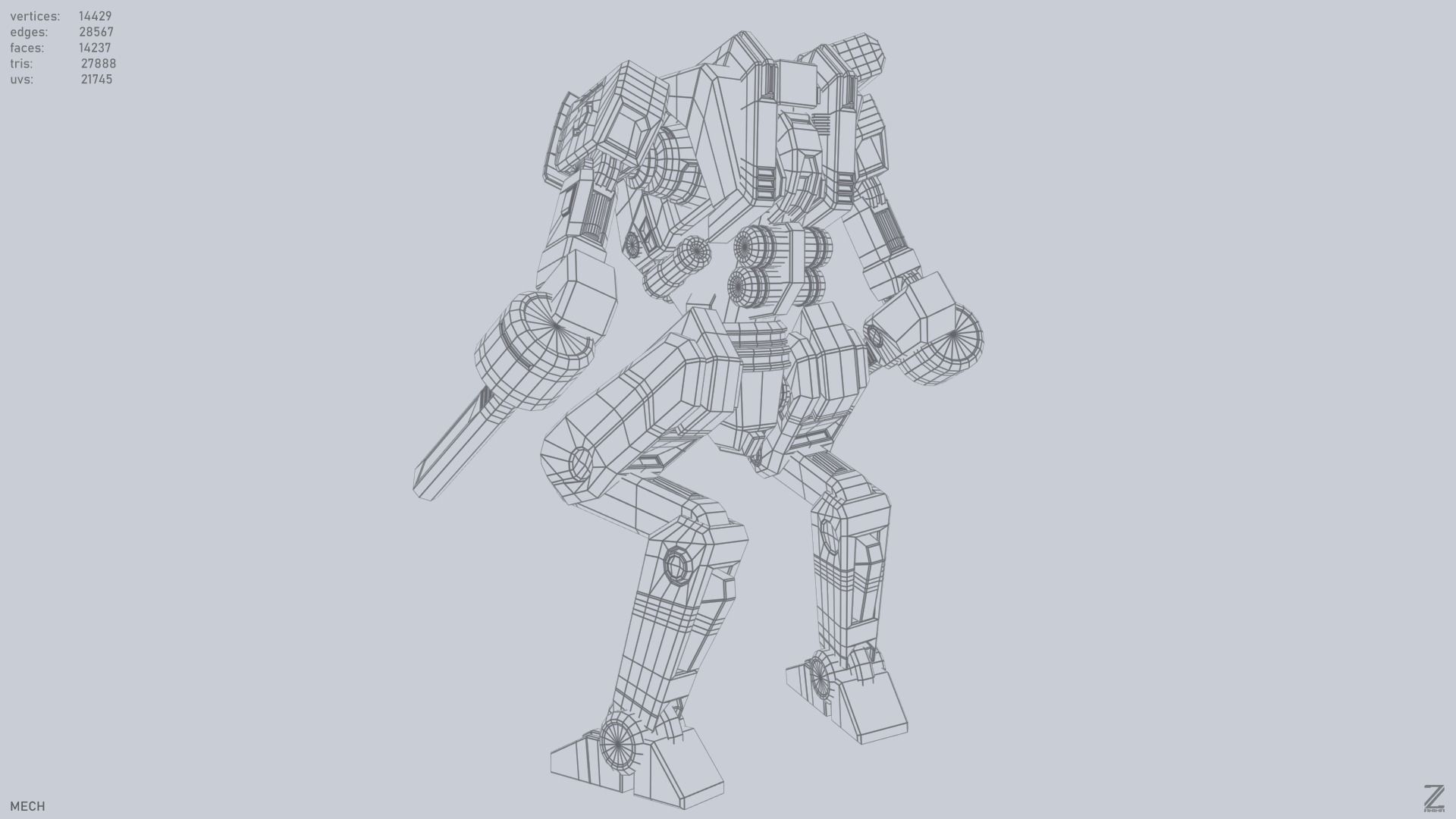 3D model Mech 01 VR / AR / low-poly | CGTrader