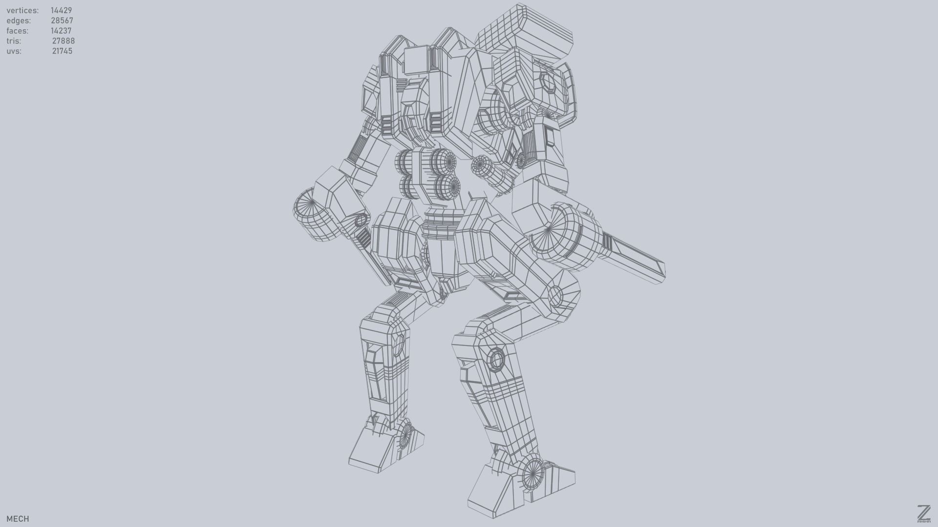 3D model Mech 01 VR / AR / low-poly | CGTrader