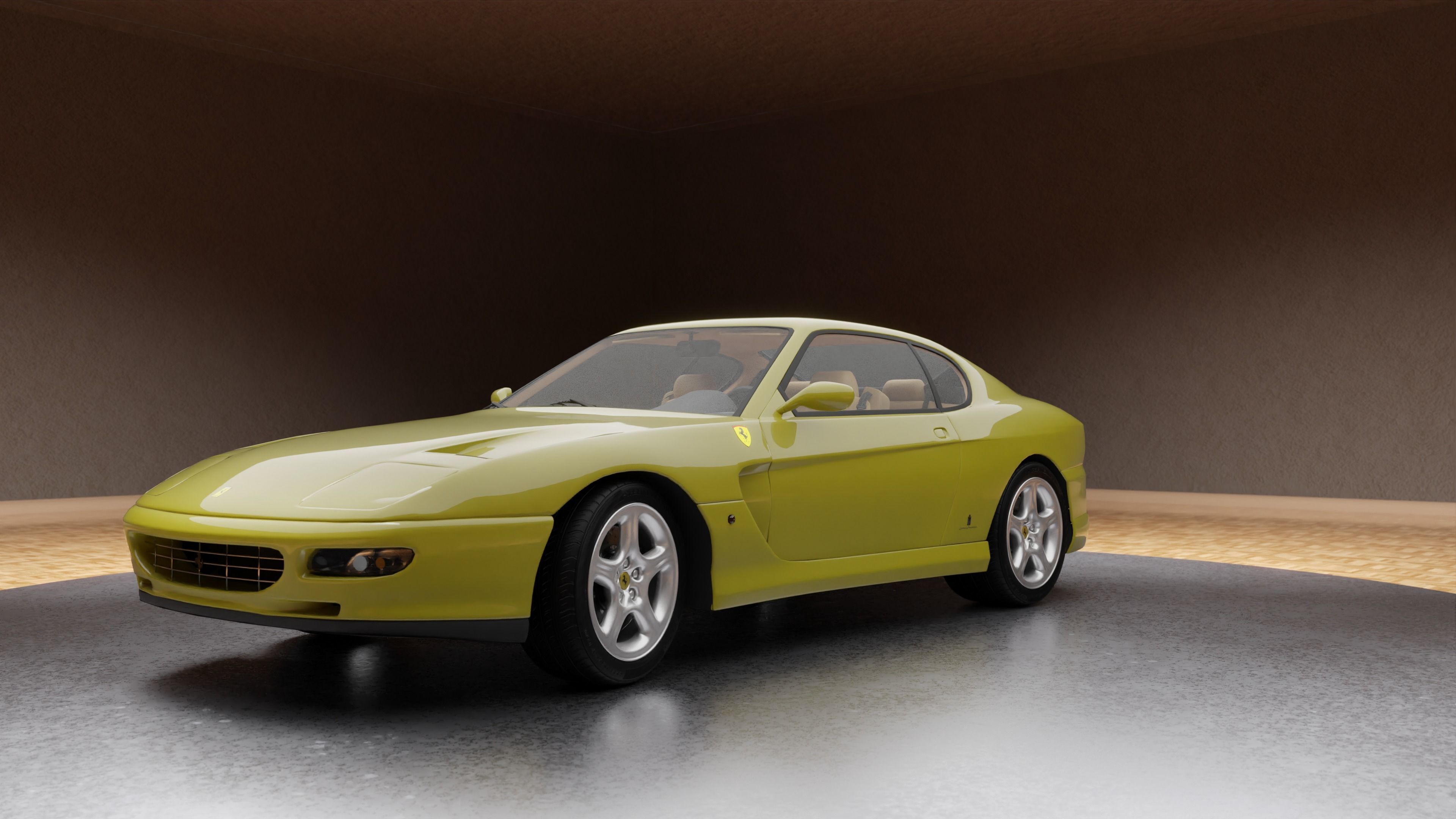 3D model 1992 Ferrari 456 GT - COMPLETE EDITION VR / AR / low-poly ...