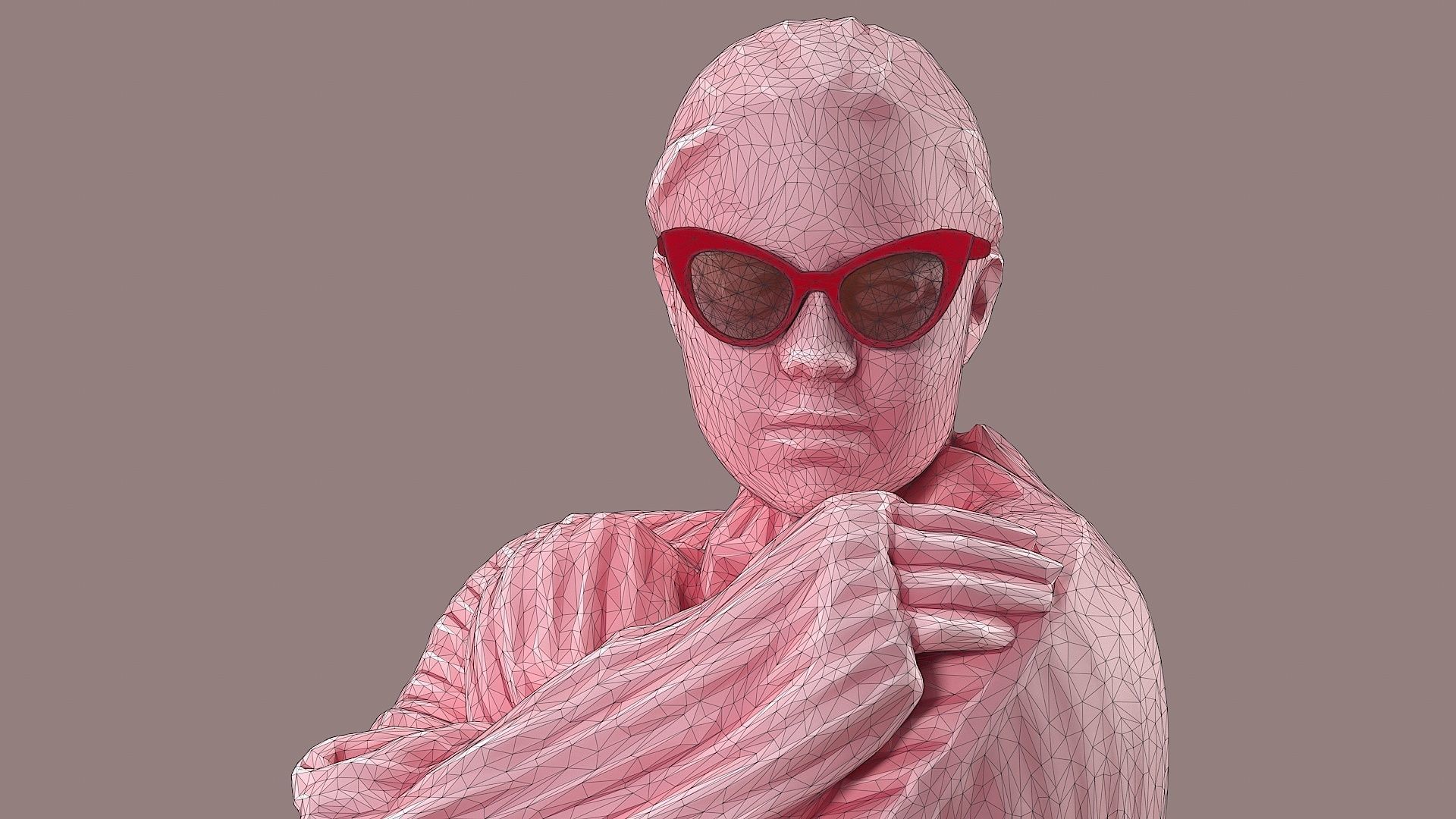 Chilly Days Vibrant Chic Standing Girl 3D model | CGTrader