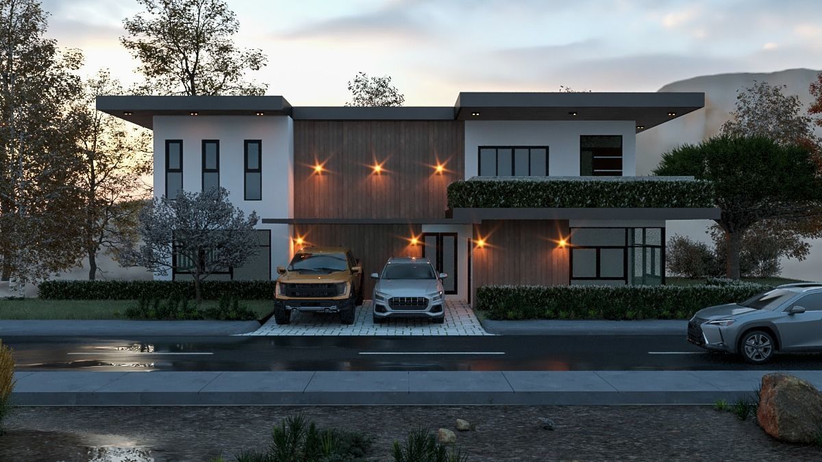 2 Story Modern House 3D model | CGTrader