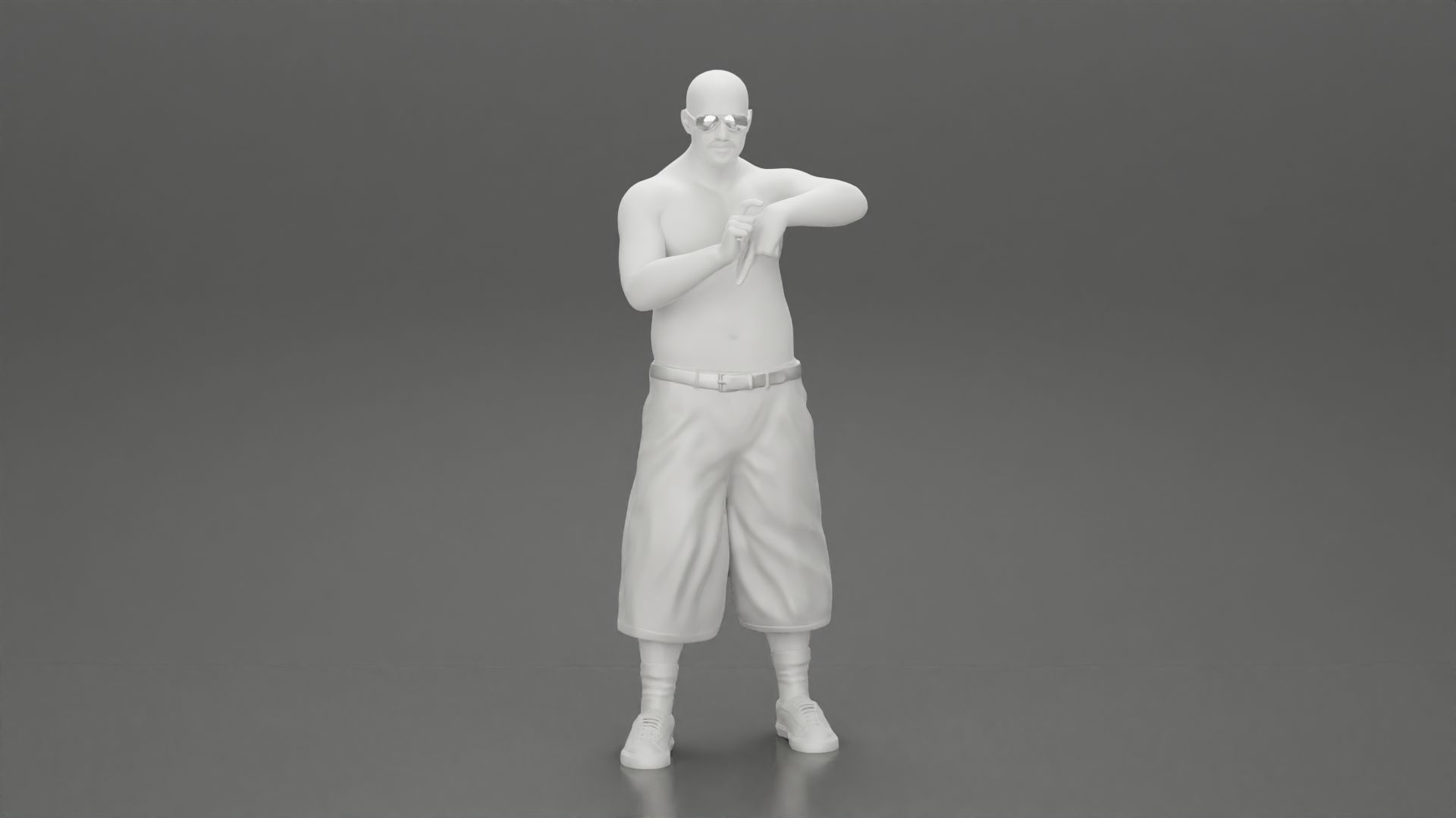 gangster homies standing in cropped trousers with sunglasses 3D model ...