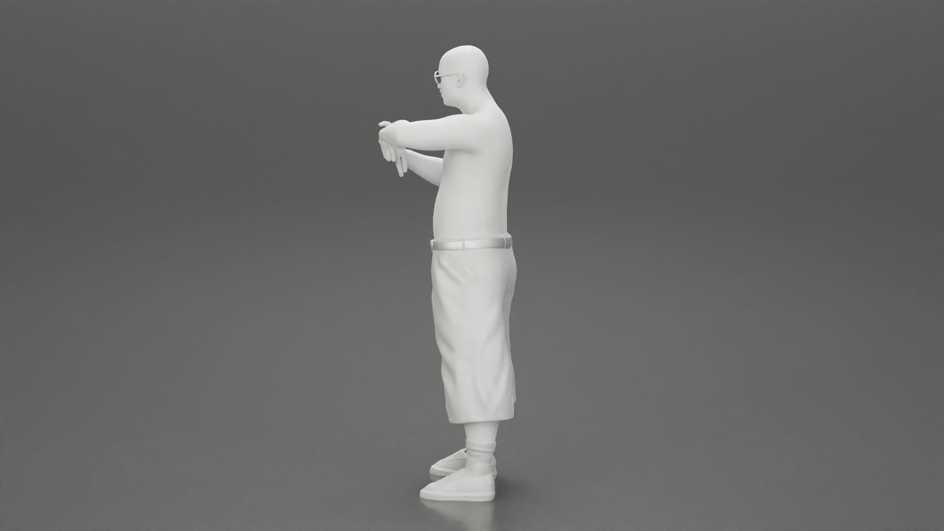 gangster homies standing in cropped trousers with sunglasses 3D model ...