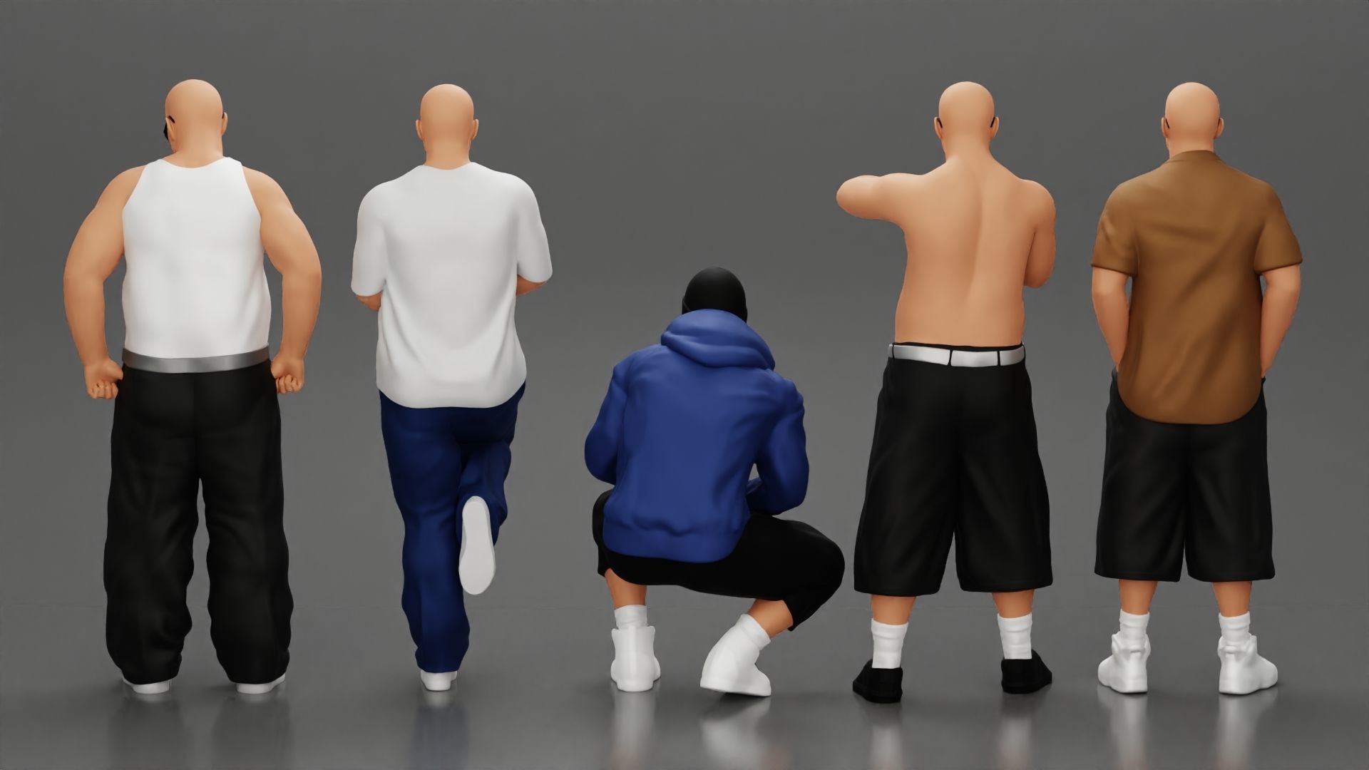 The 5 Gangster Homies Collection | CGTrader