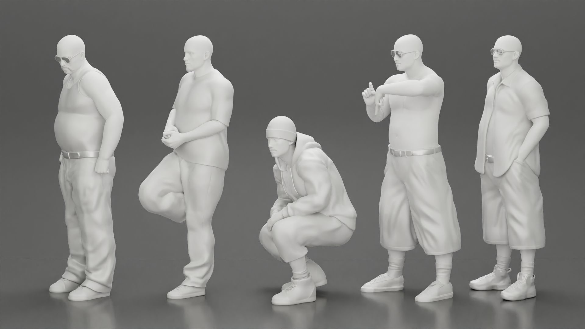 The 5 Gangster Homies Collection | CGTrader