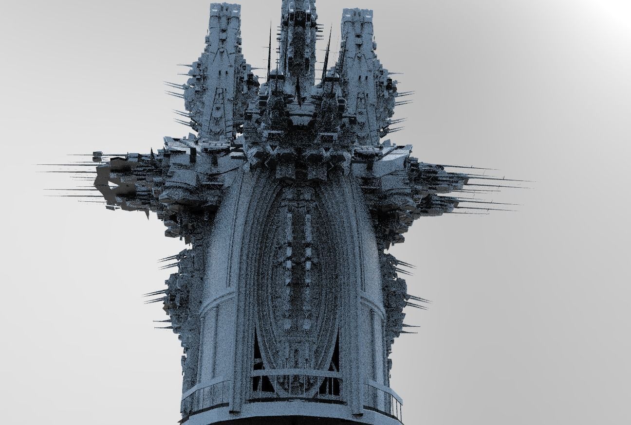 Sci Fi Fusion Emperor Tower 3D model | CGTrader