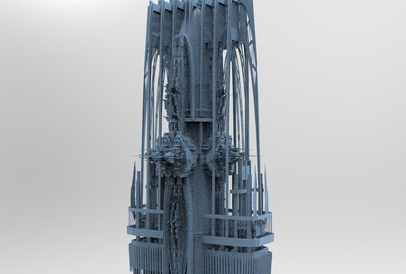 Sci Fi Fusion Emperor Tower Balcony 8 models 3D model | CGTrader