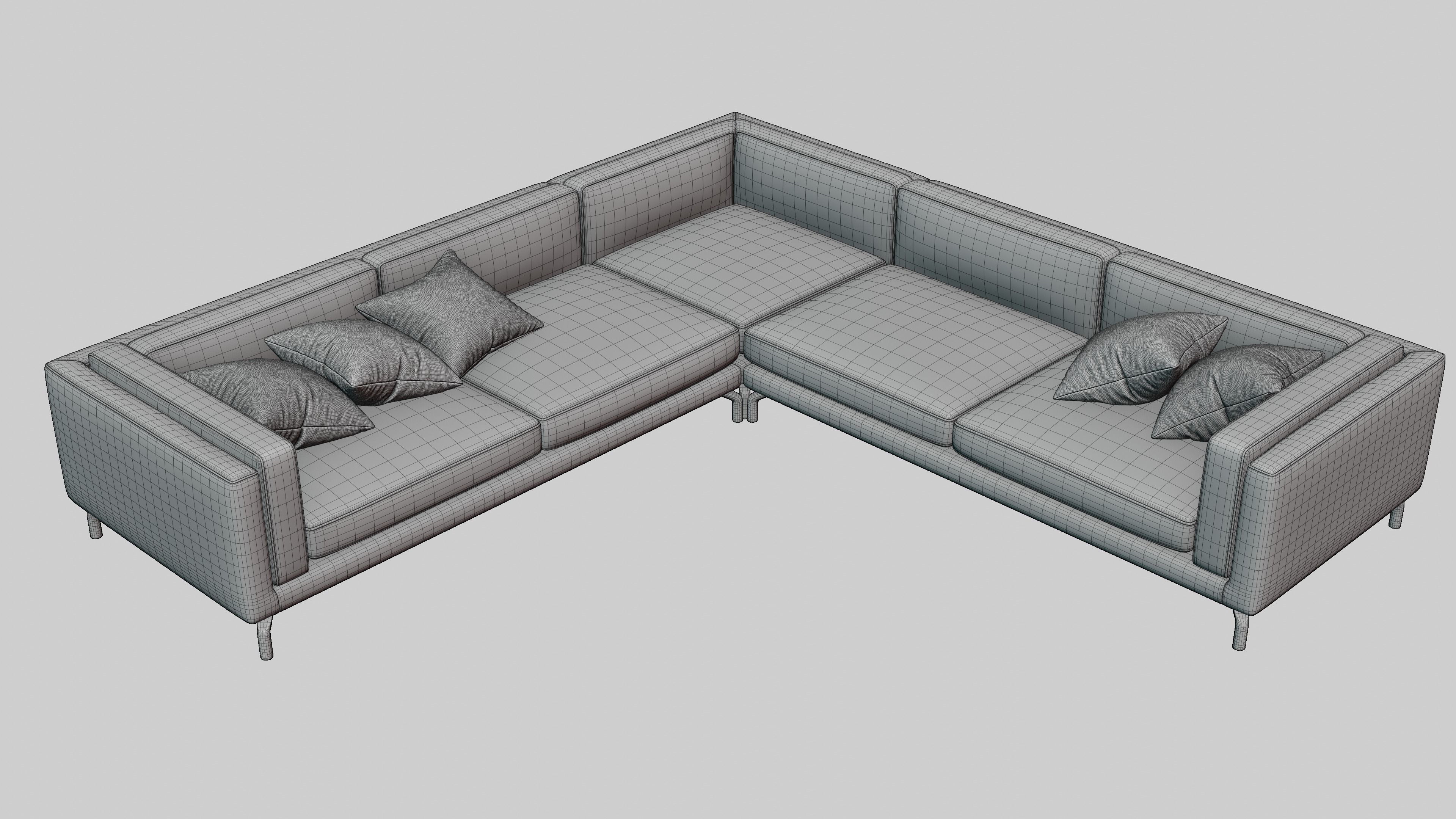 Como Corner Sectional sofa 3D model | CGTrader