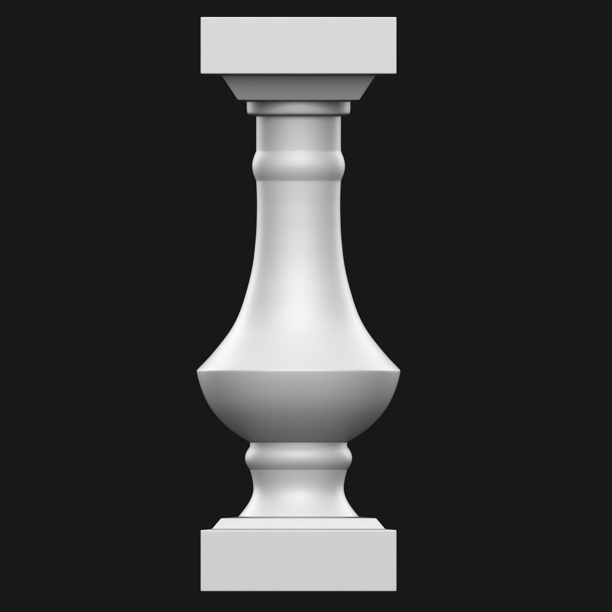 3D model Baluster Base Mesh VR / AR / low-poly | CGTrader