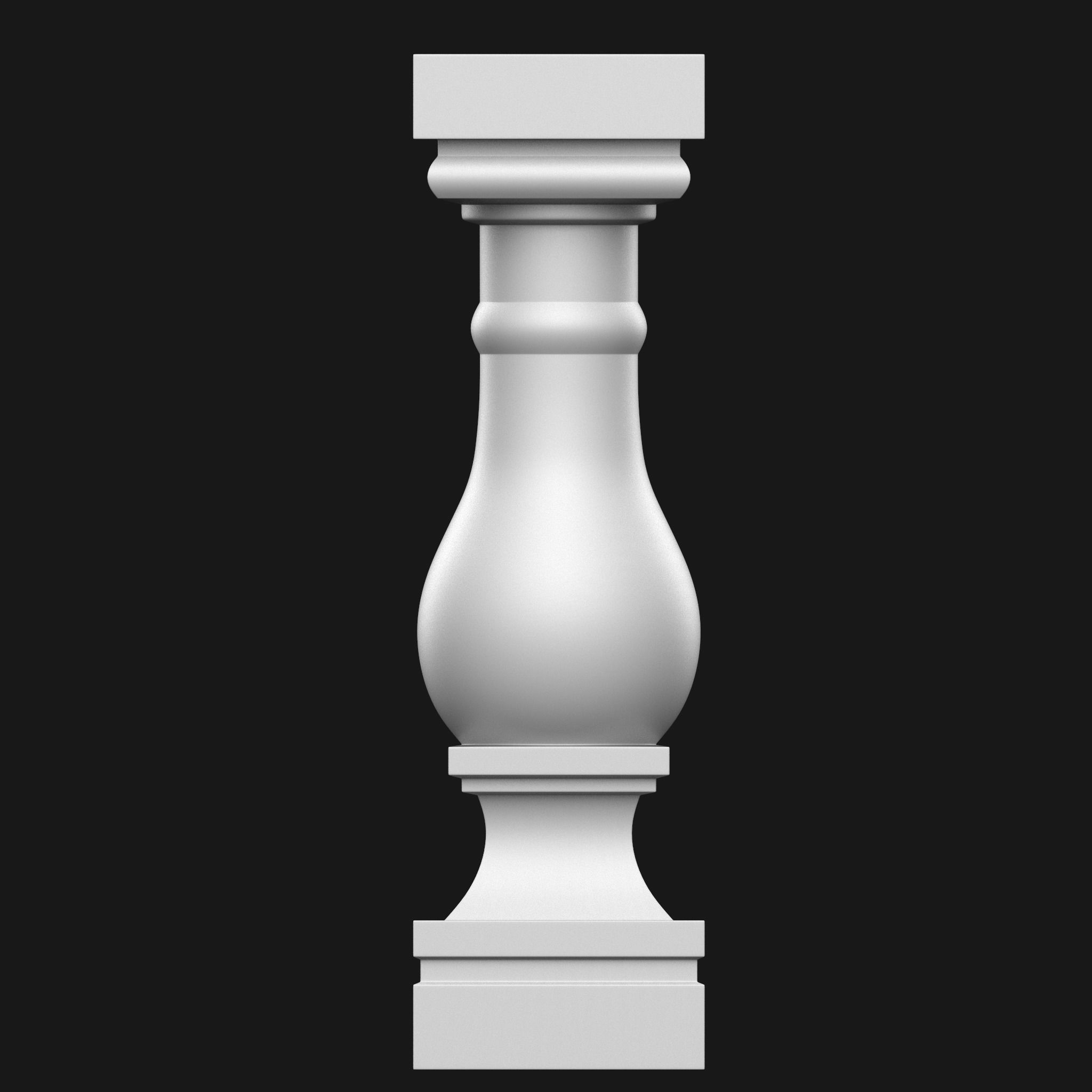3D model Baluster Base Mesh VR / AR / low-poly | CGTrader