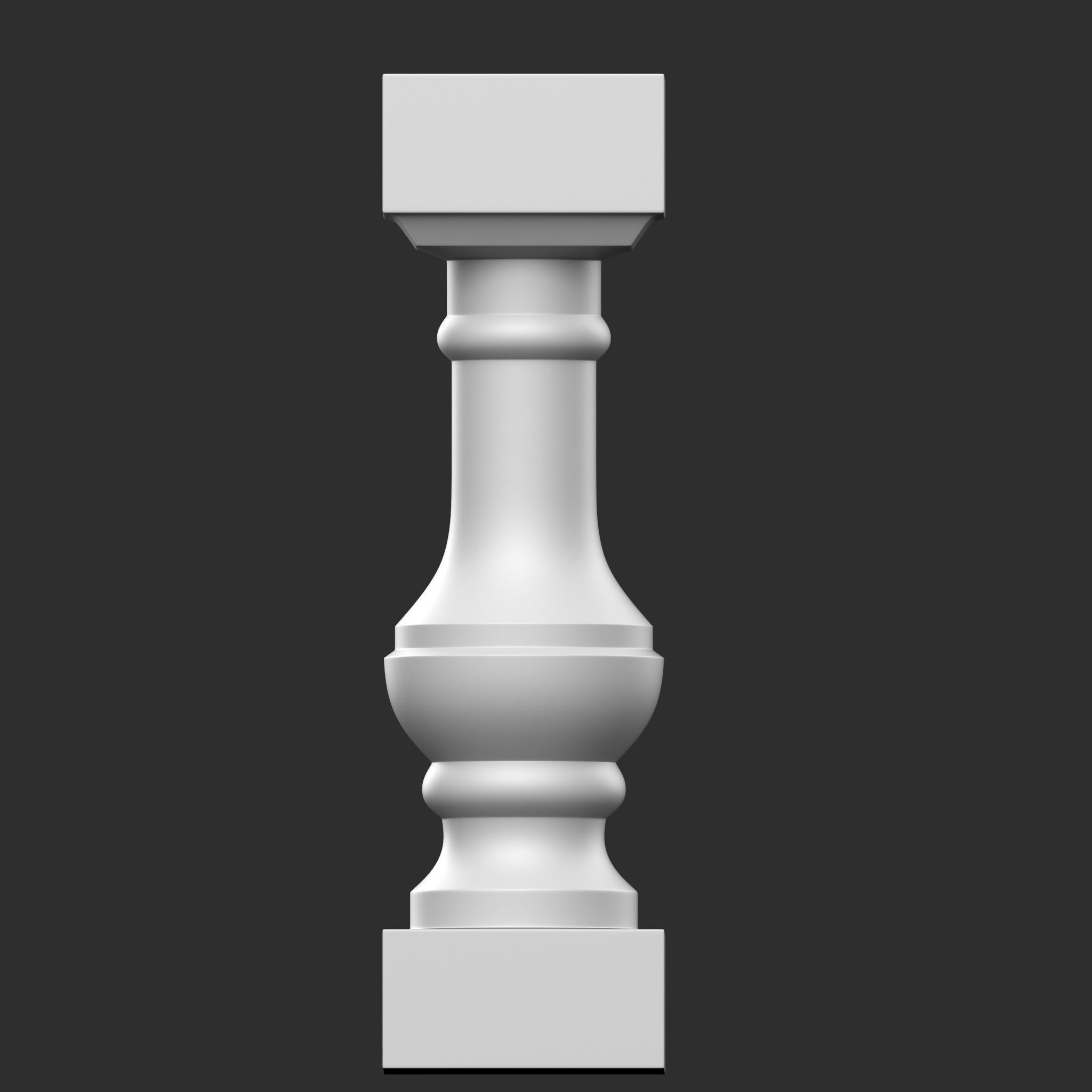 3D model Baluster Base Mesh VR / AR / low-poly | CGTrader