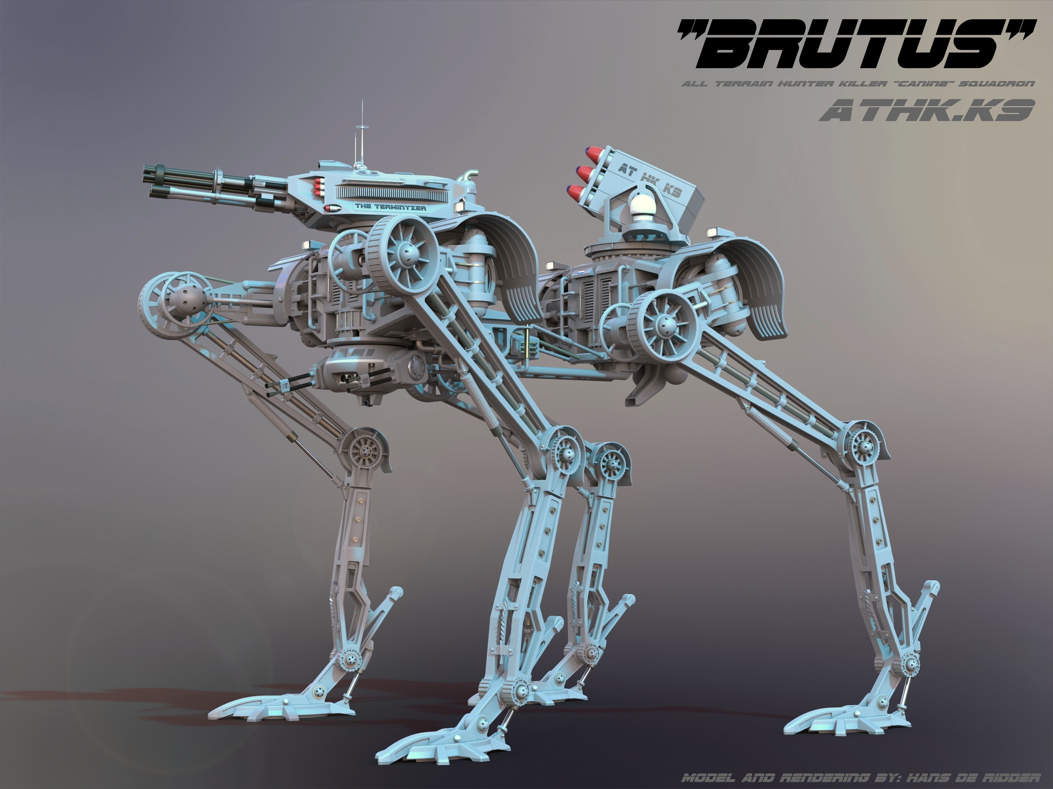 Robots All Terrain AT-ST5 3D model | CGTrader