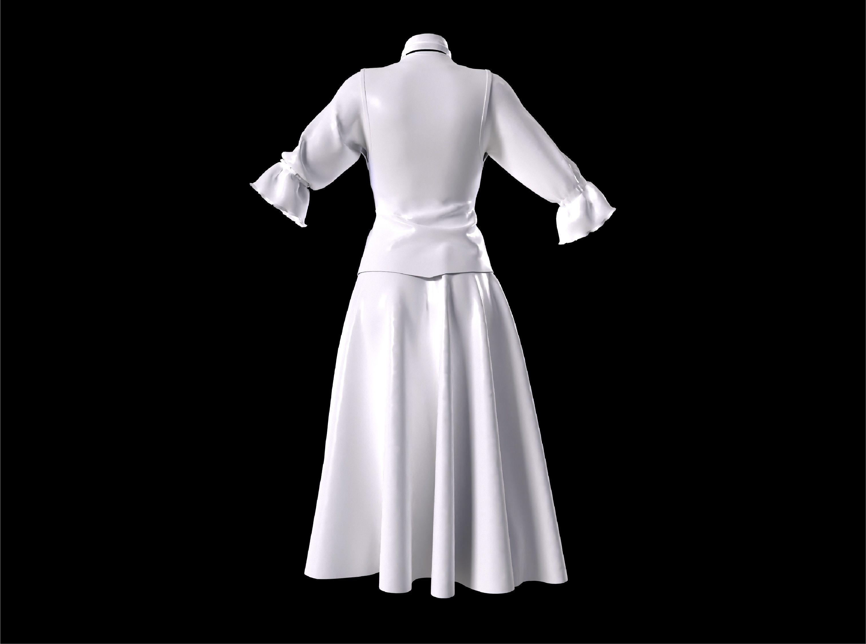 Medieval renaissance female clothes free 3D model | CGTrader