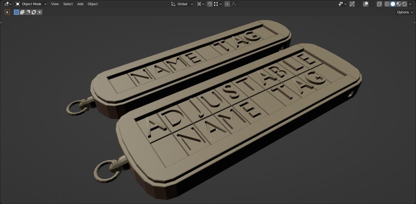 Customizable Name Tag 3D model 3D printable | CGTrader