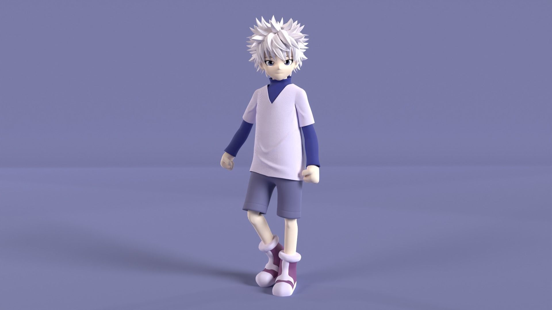 Killua Zoldyck - Hunter x Hunter 3D model rigged | CGTrader
