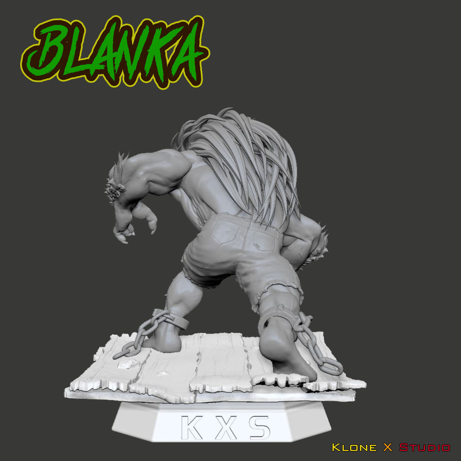 BLANKA STREET FIGHTER 3D model 3D printable | CGTrader