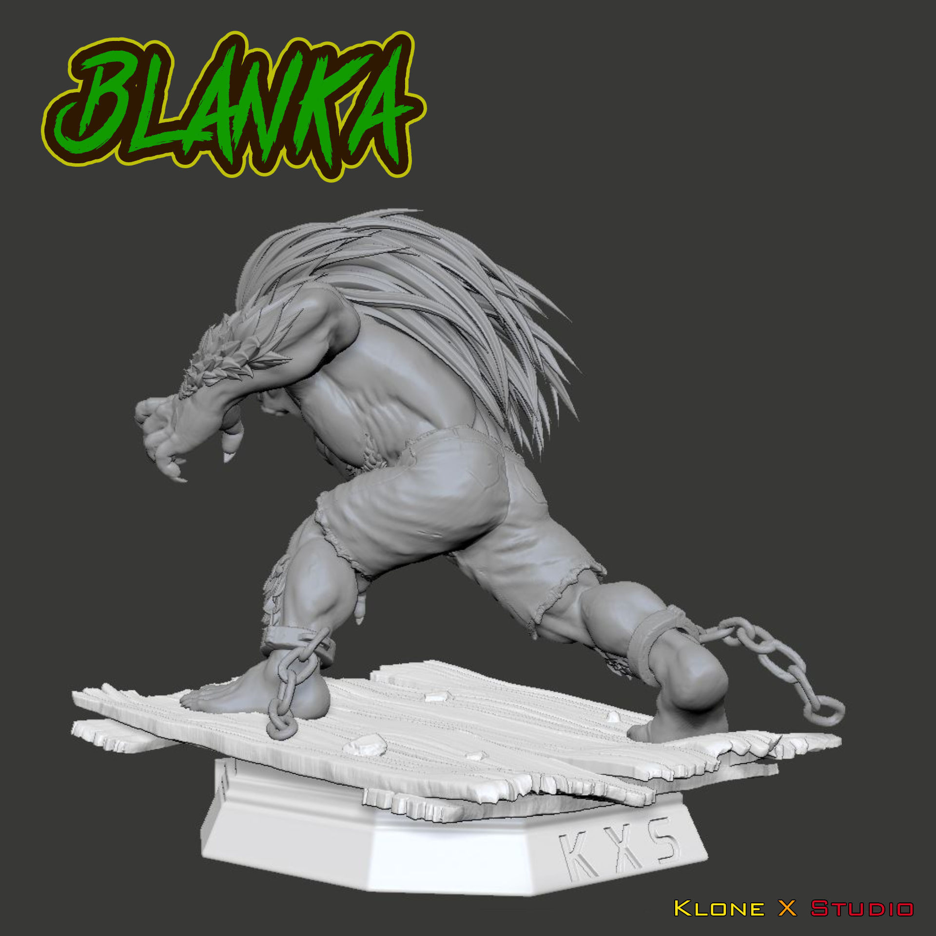 BLANKA STREET FIGHTER 3D model 3D printable | CGTrader