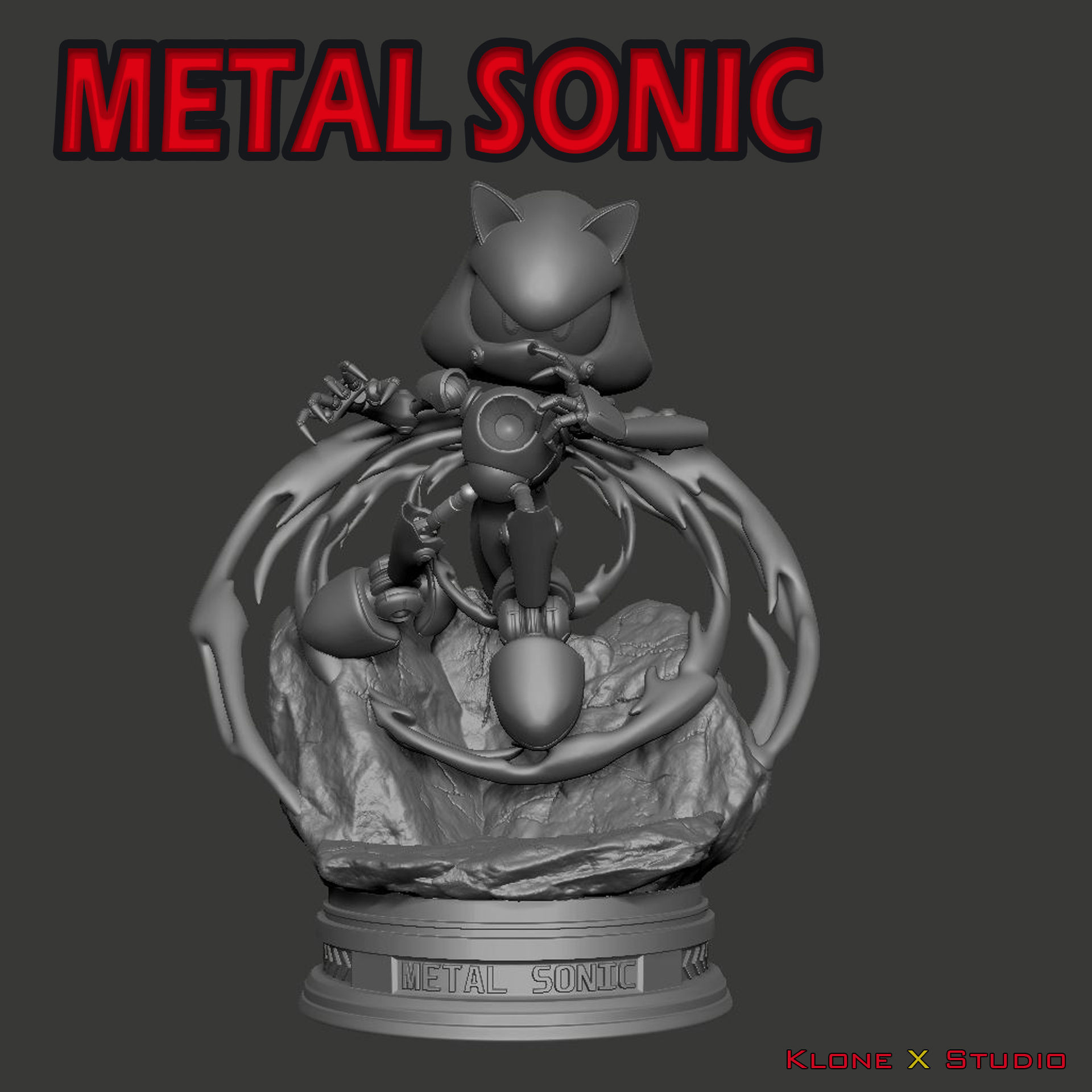 METAL SONIC 3D model 3D printable | CGTrader