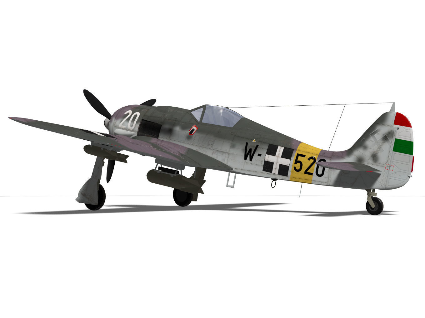 Focke Wulf Fw190 F8 3D model | CGTrader