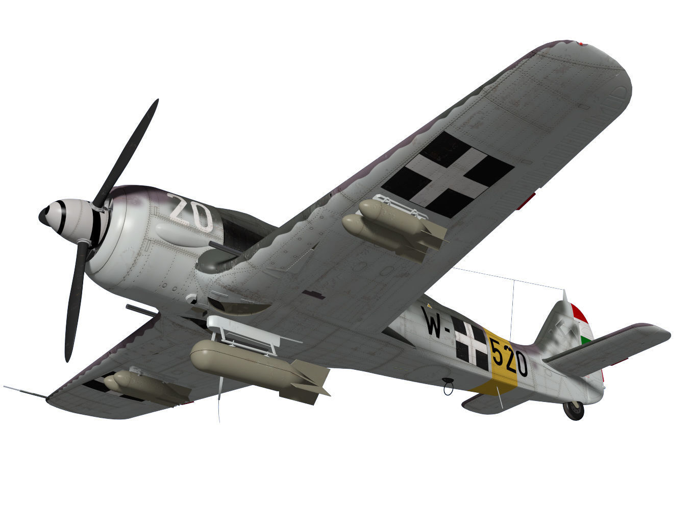 Focke Wulf Fw190 F8 3D model | CGTrader