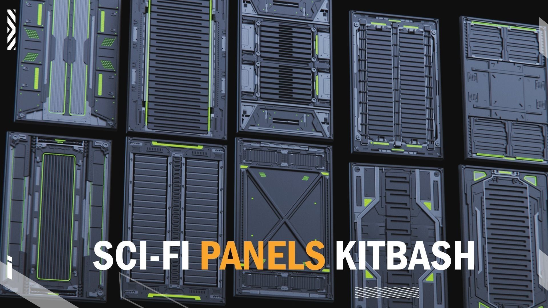 Futuristic Sci-Fi Panel Kitbash Collection High Detail 3D Models 3D model | CGTrader