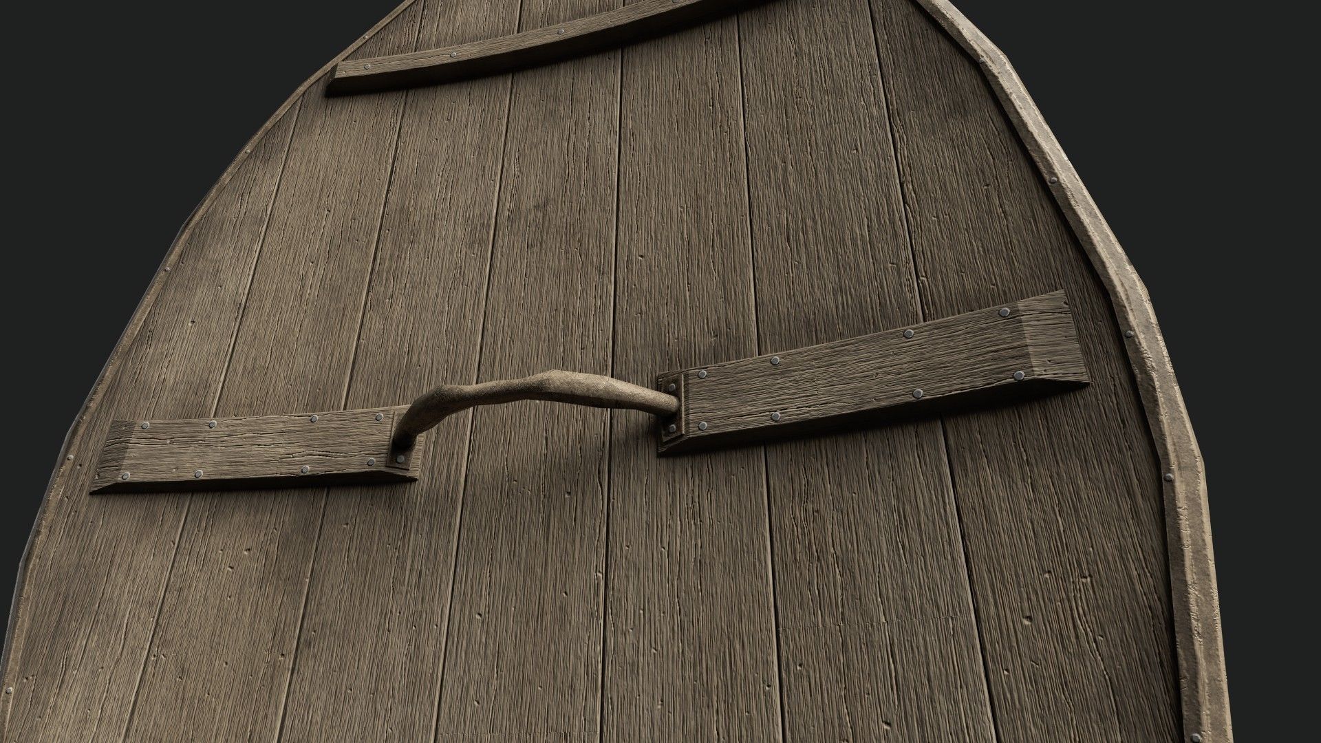 3D model Slavic ellipse leather shield-base VR / AR / low-poly | CGTrader