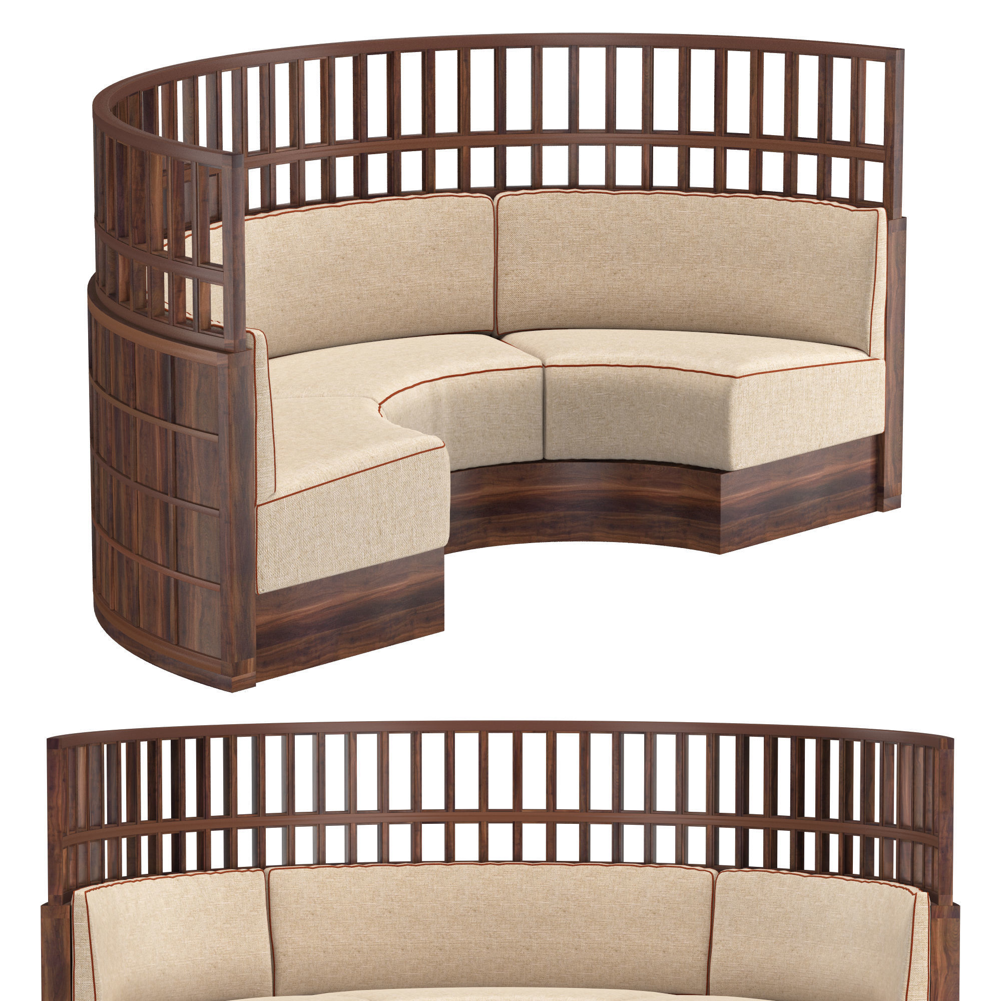 Lobby round sofa 112 3D model | CGTrader