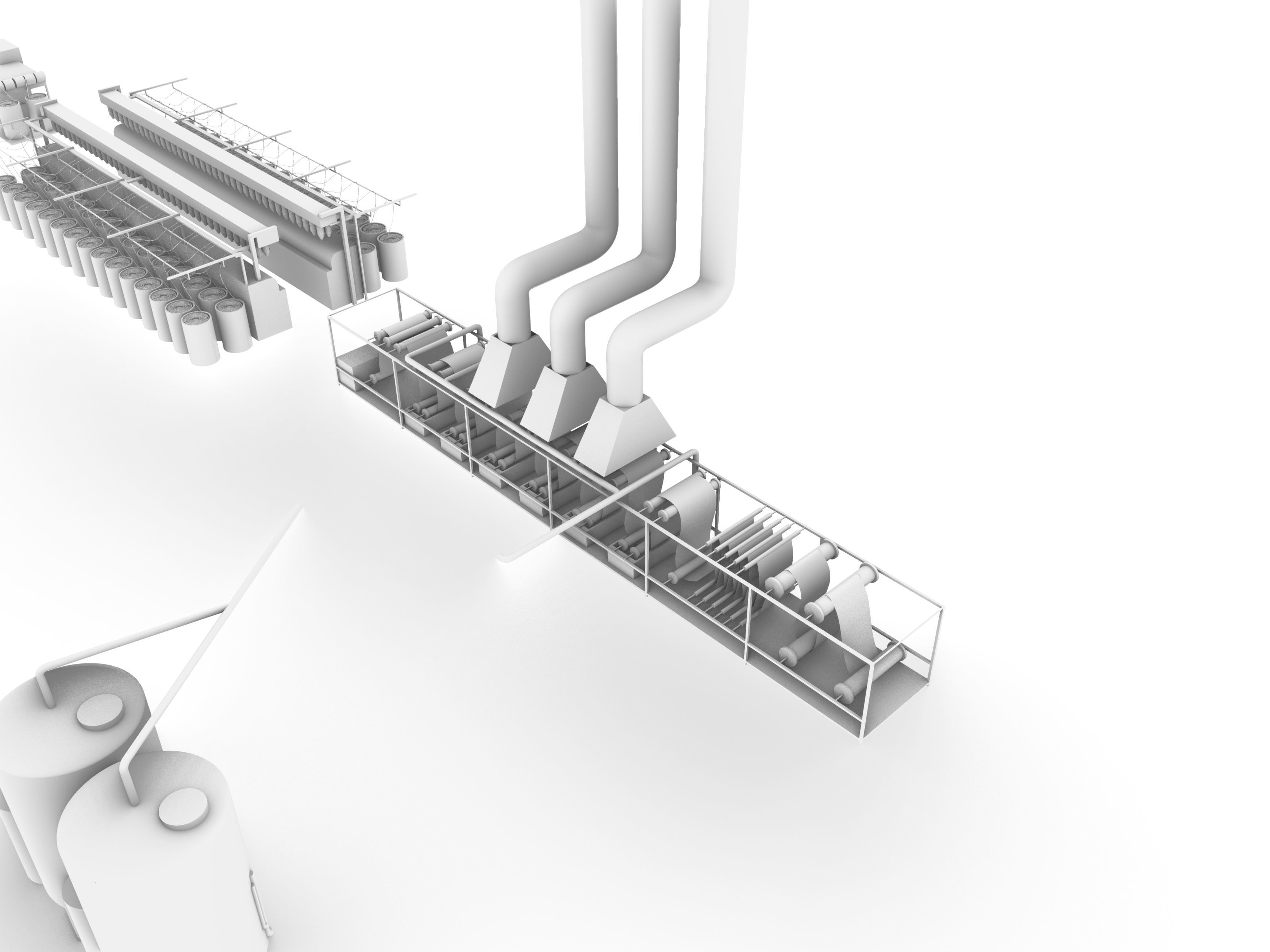 Denim-textile Manufacturing Machines 3D model | CGTrader