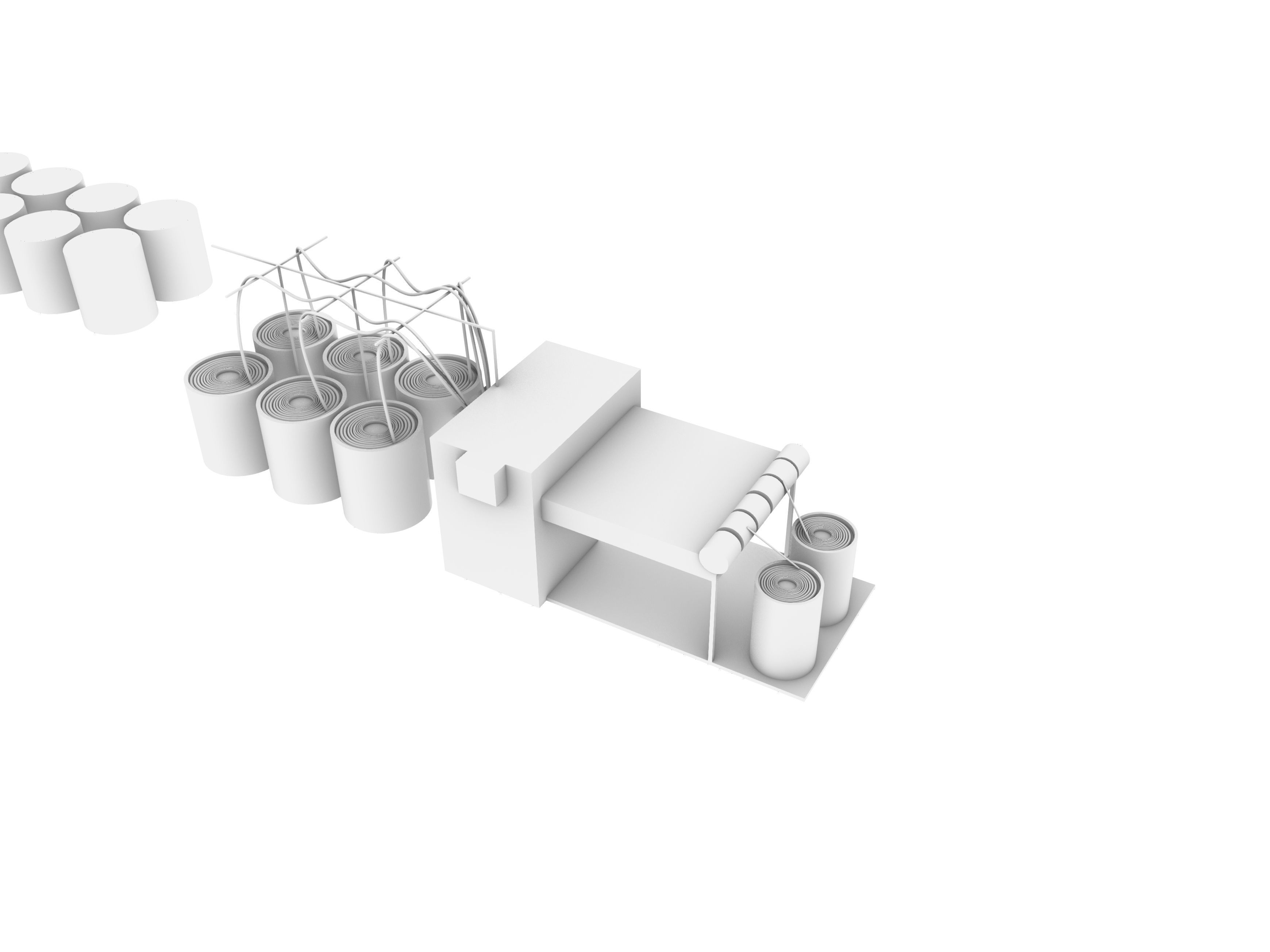 Denim-textile Manufacturing Machines 3D model | CGTrader