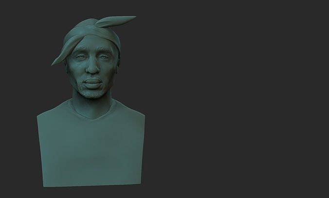 Tupac Amaru Shakur 3D model 3D printable | CGTrader