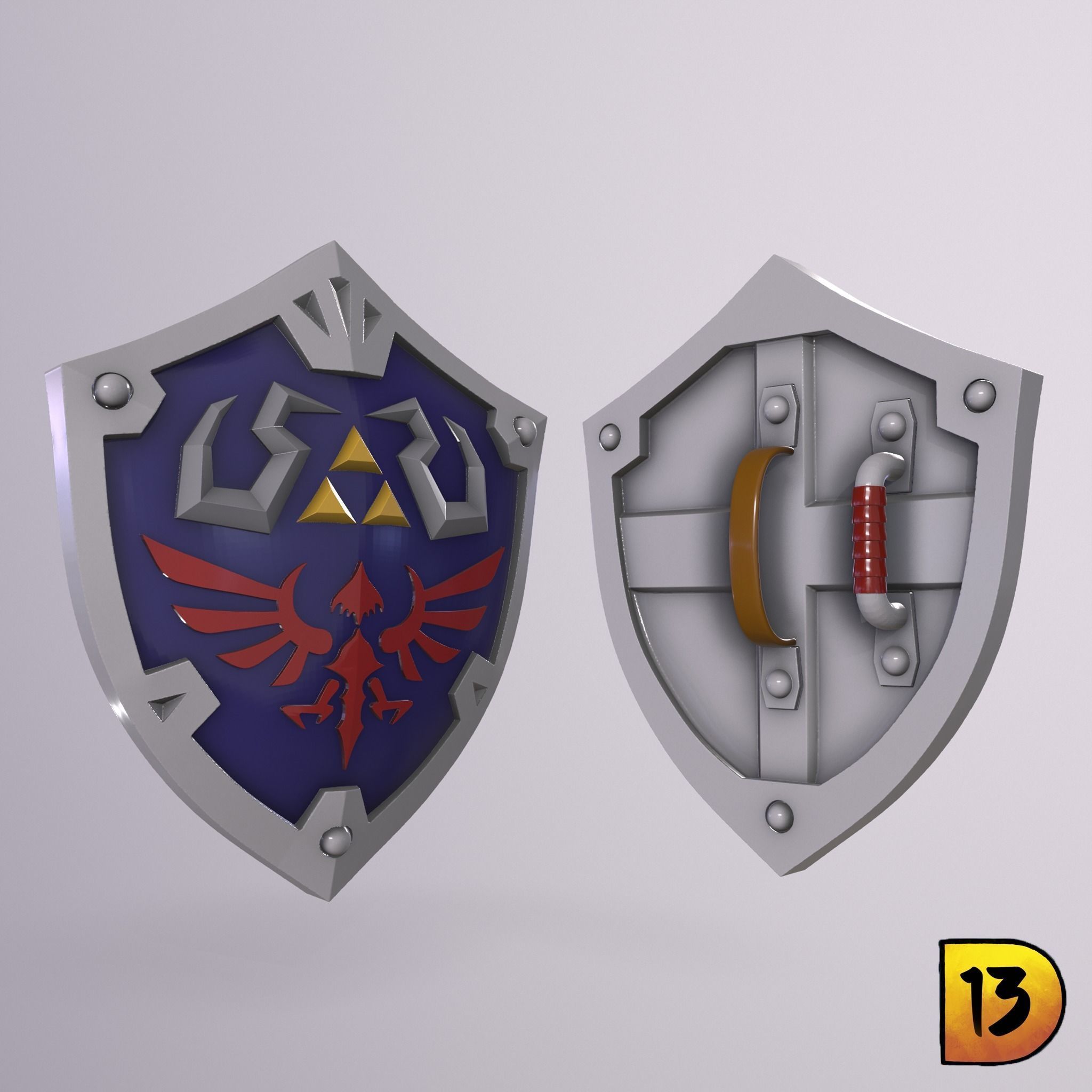 Link Hylian Shield BOTW 3D model 3D printable | CGTrader