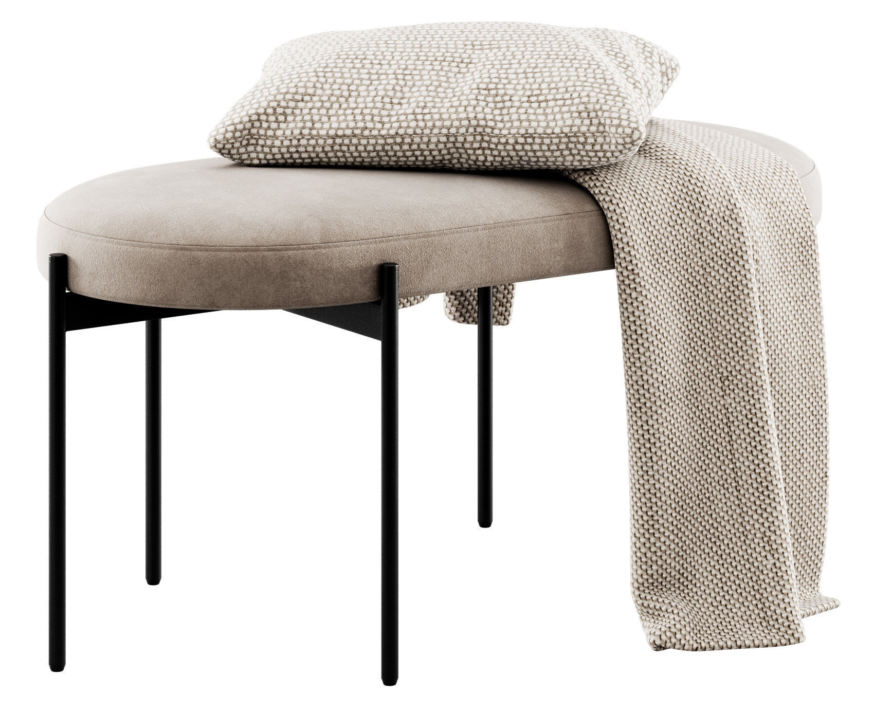 Caillou bench and ottoman By Liu Jo Living 3D model | CGTrader