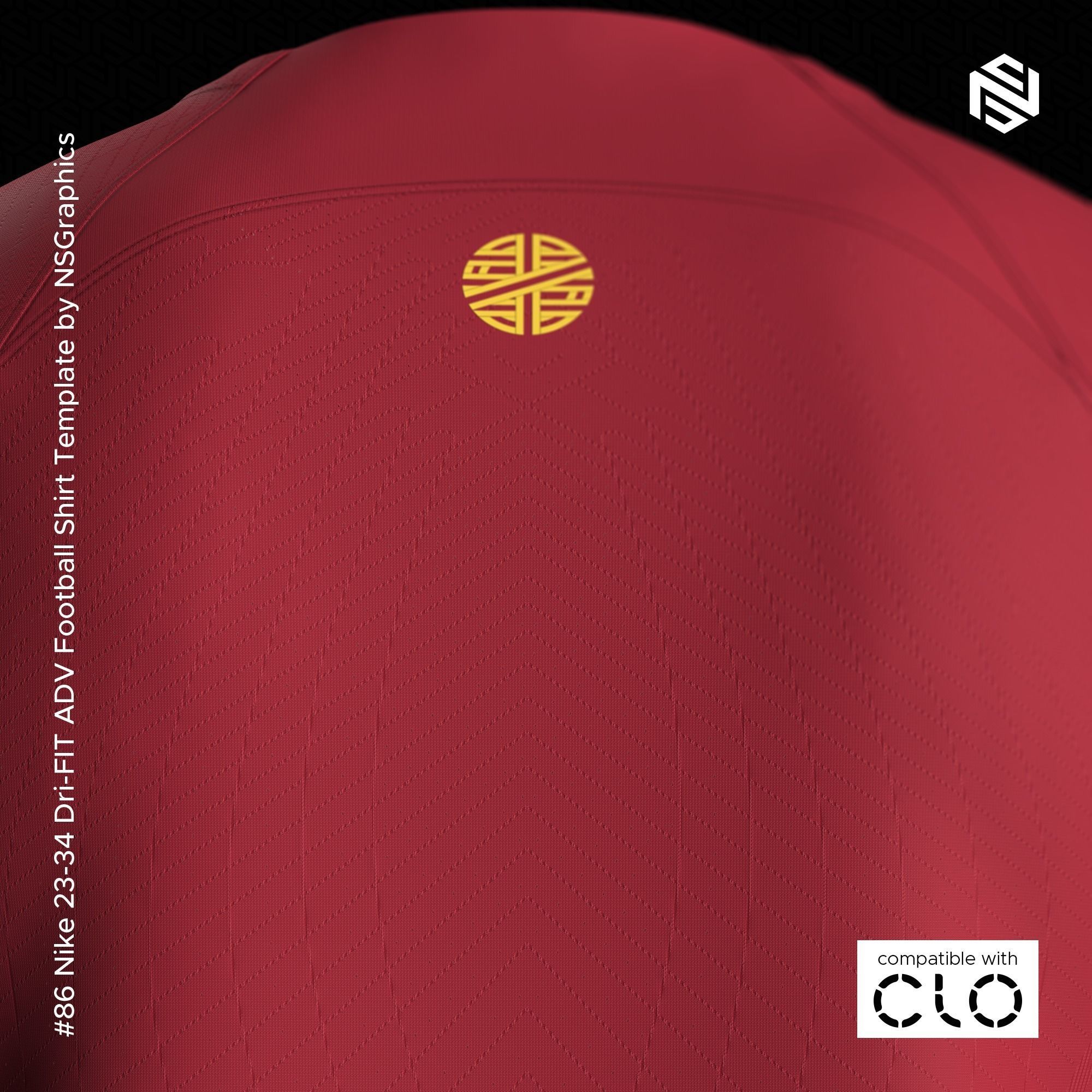 Nike 23-24 DRI-FIT ADV Football Shirt for CLO3D 3D model | CGTrader