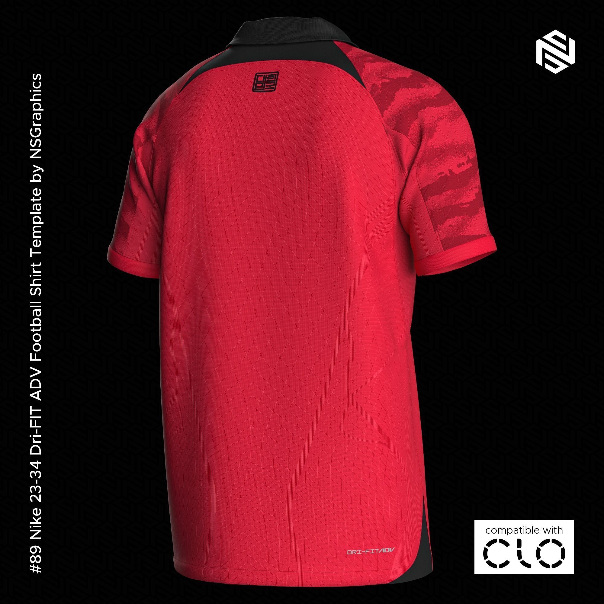 Nike 23-24 DRI-FIT ADV Football Shirt for CLO3D 3D model | CGTrader