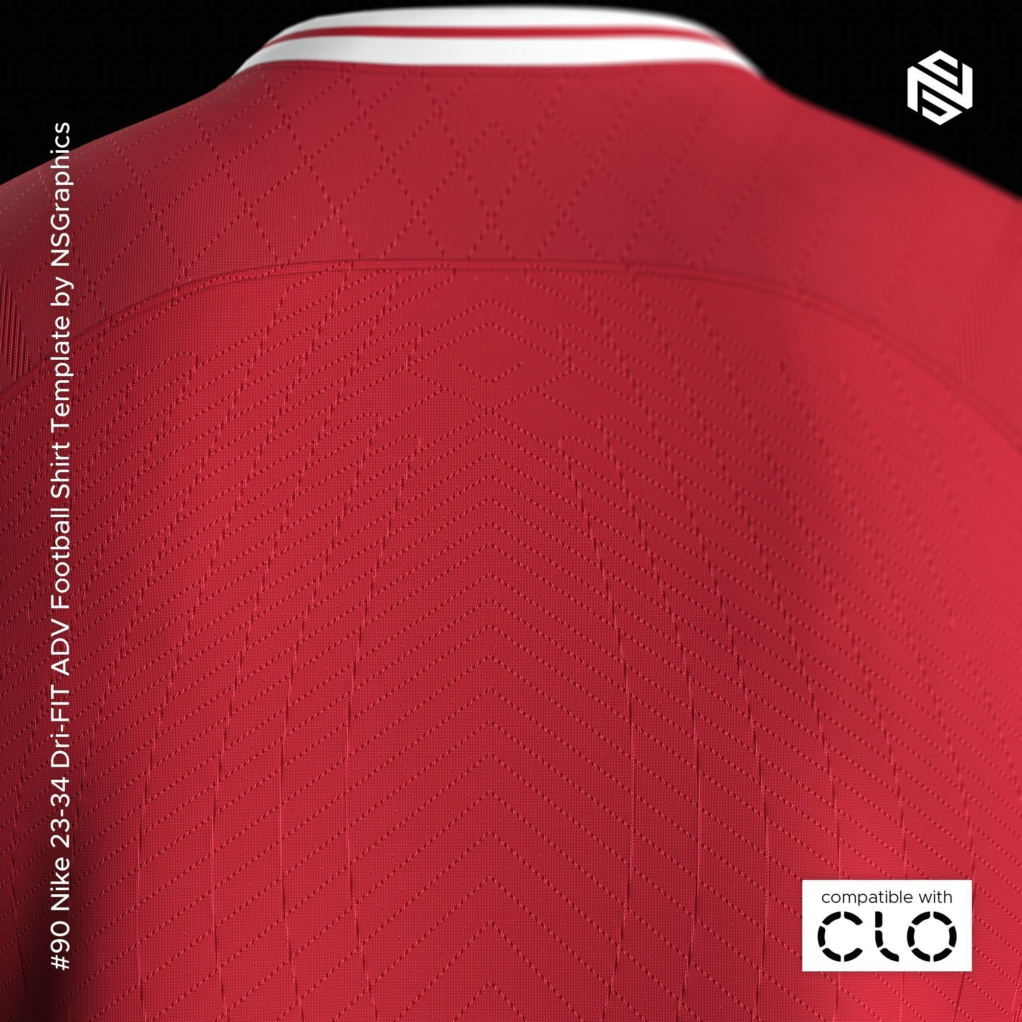 Nike 23-24 DRI-FIT ADV Football Shirt for CLO3D 3D model | CGTrader