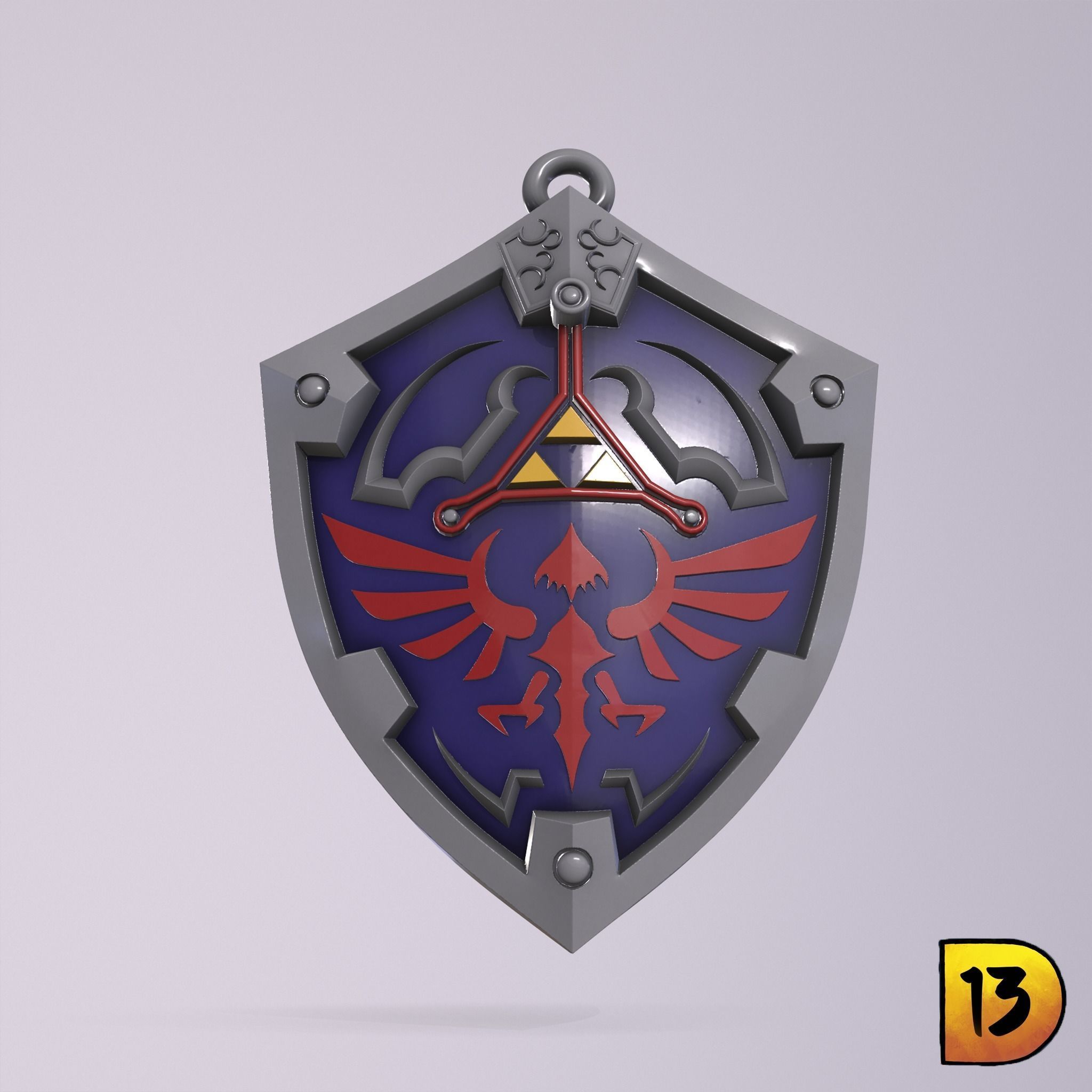 Link Hylian Shield Twilight Princess Keychain free 3D model 3D ...