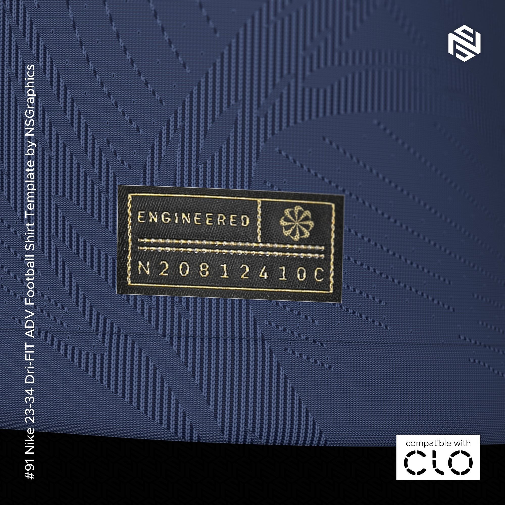 Nike 23-24 DRI-FIT ADV Football Shirt for CLO3D 3D model | CGTrader