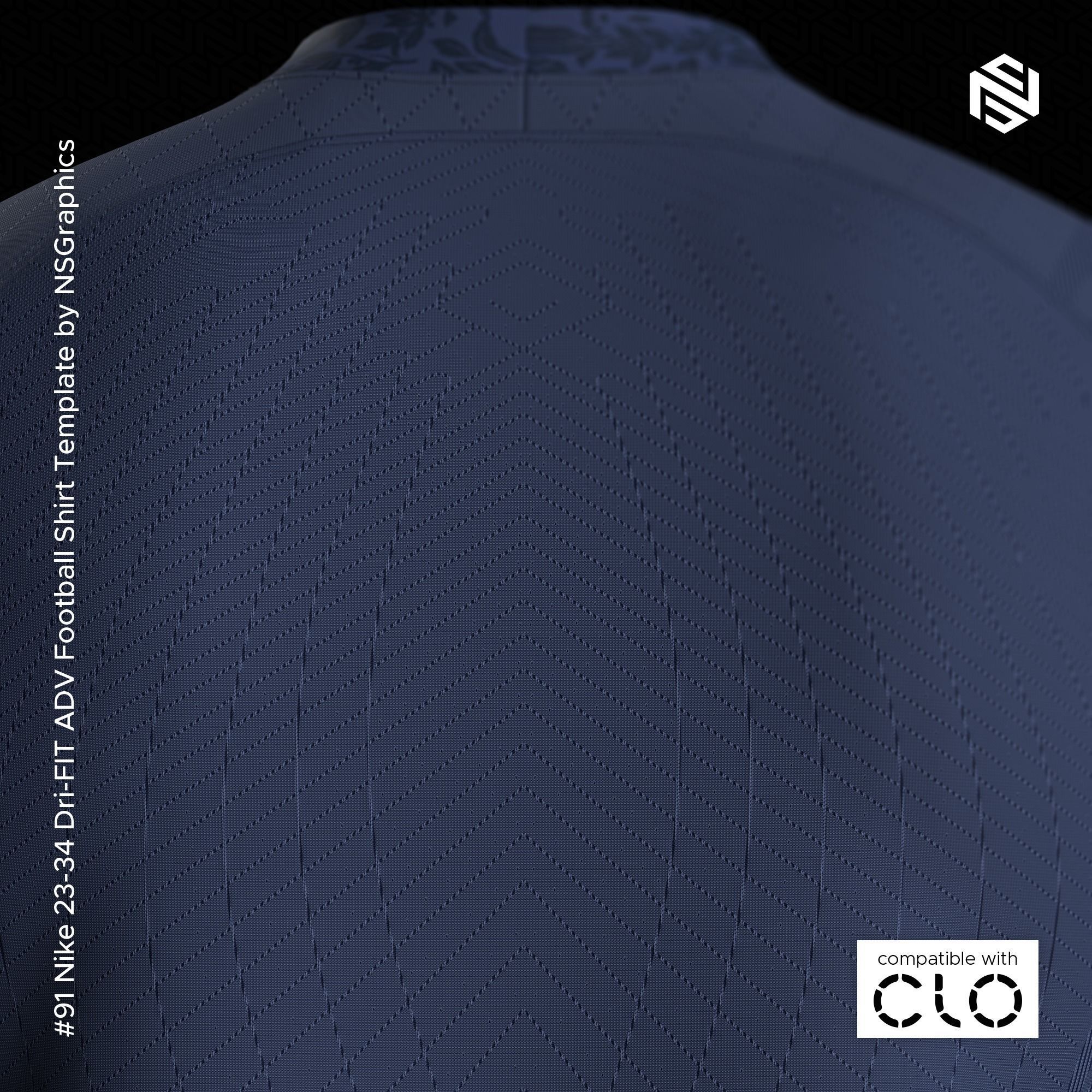 Nike 23-24 DRI-FIT ADV Football Shirt for CLO3D 3D model | CGTrader