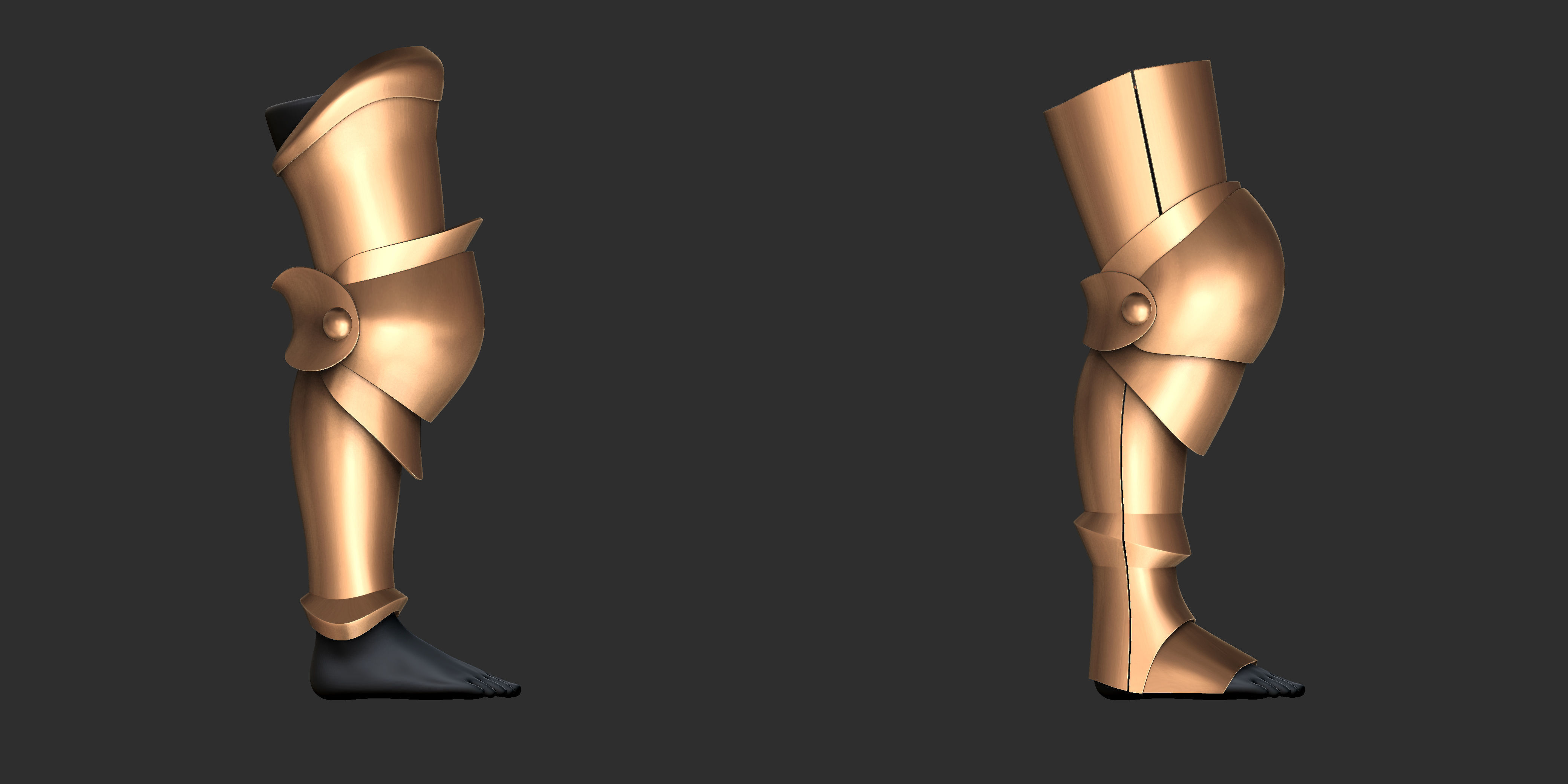 3D model 50 Leg Armor Pack Highpoly and Lowpoly With UVs VR / AR / low ...