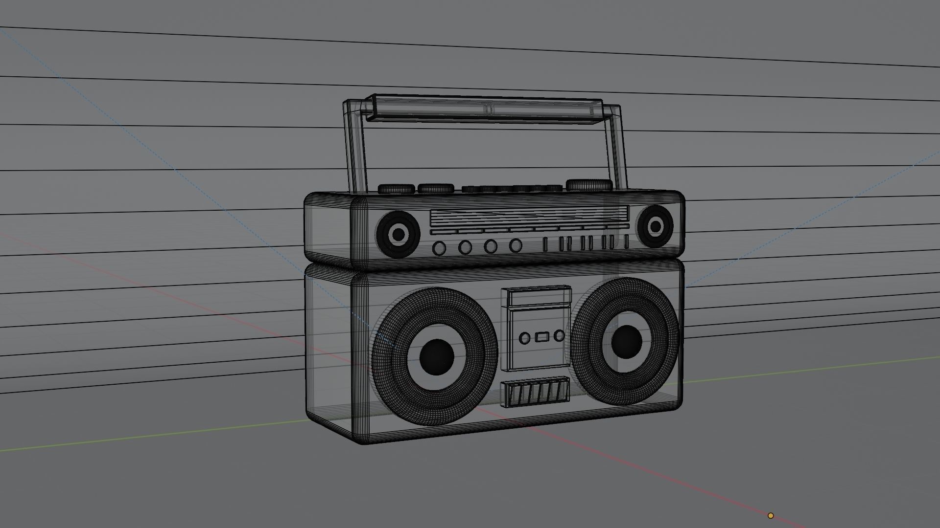 Boombox Stereo Colorful Model 3D model | CGTrader