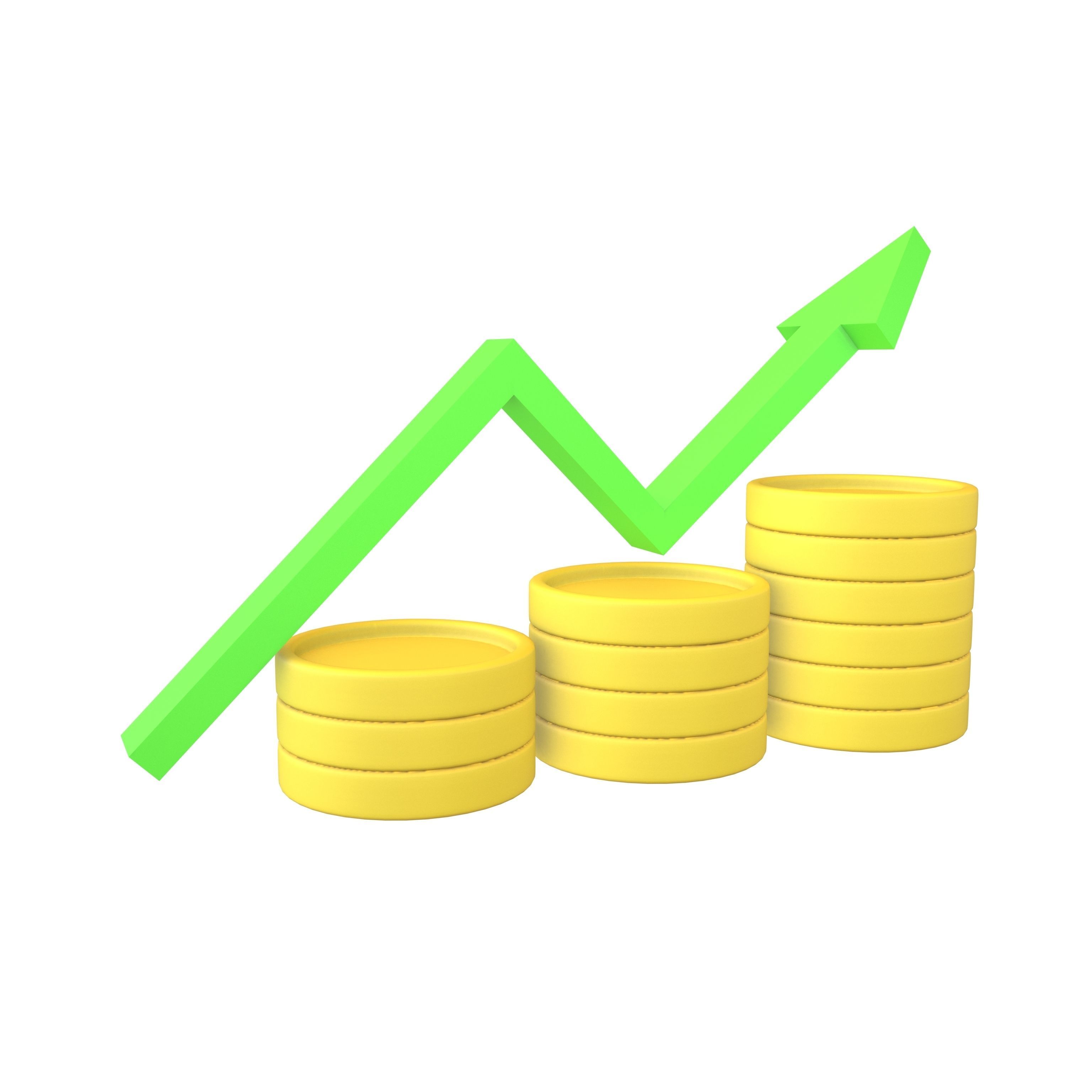 3D model Economic Growth Icon V1 001 VR / AR / low-poly | CGTrader